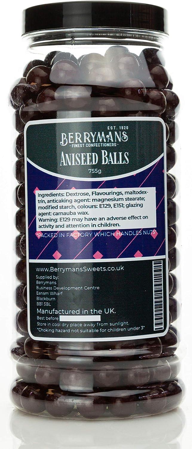 Aniseed Balls Retro Sweets Gift Jar by Berrymans - Classic ...