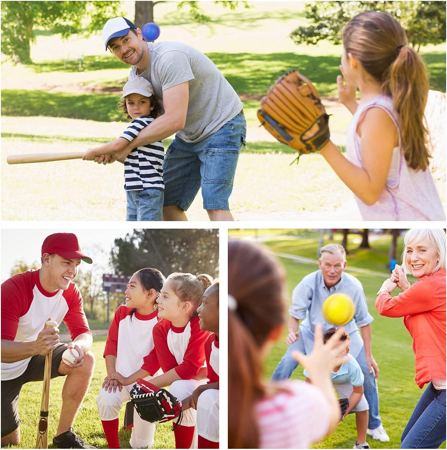 12 Pack Foam Training Baseballs for Kids & Teens - Blue, White, Yellow ...