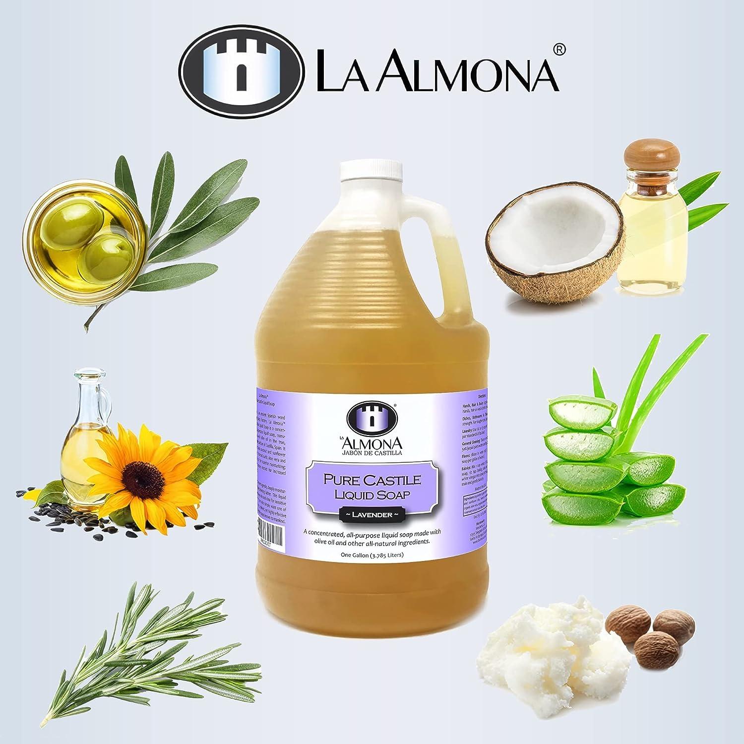 La Almona Lavender Castile Liquid Soap 1 Gallon - All-Natural ...