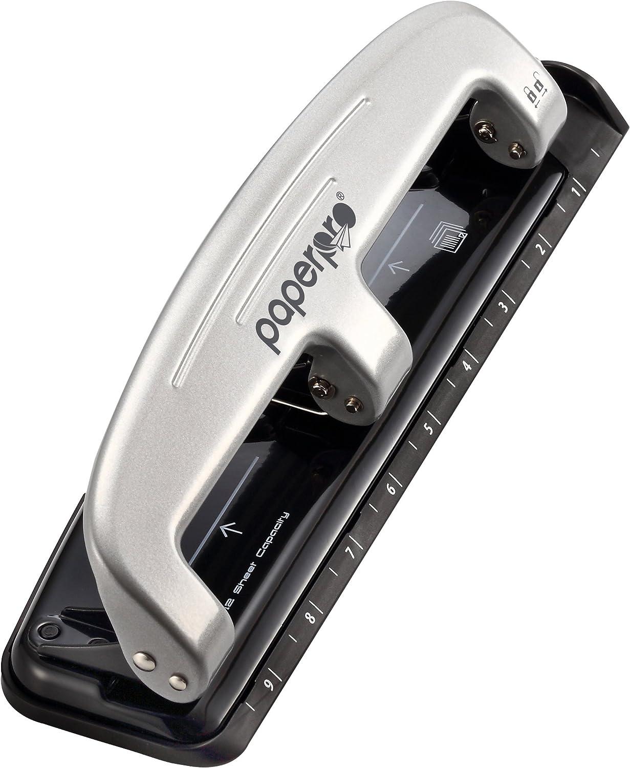 Bostitch Office Three-Hole Punch 2101 - 12 Sheet Capacity, Silver/Black | Buy Now with Express ...