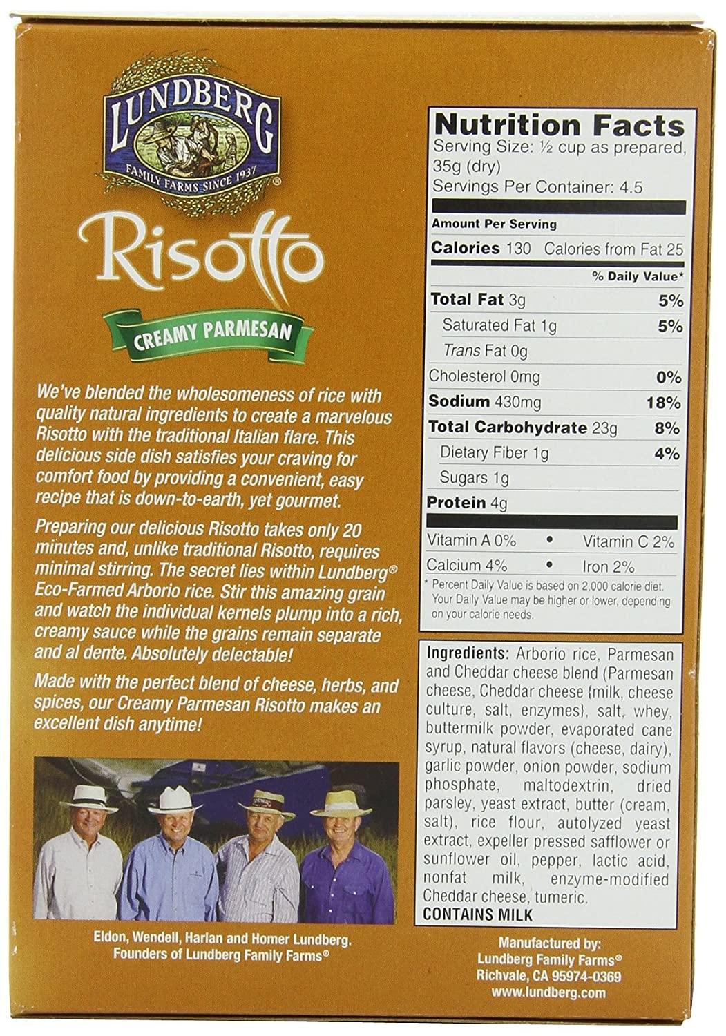 Lundberg Creamy Parmesan Risotto (Pack of 12) - 5.5 oz Units | Gourmet ...