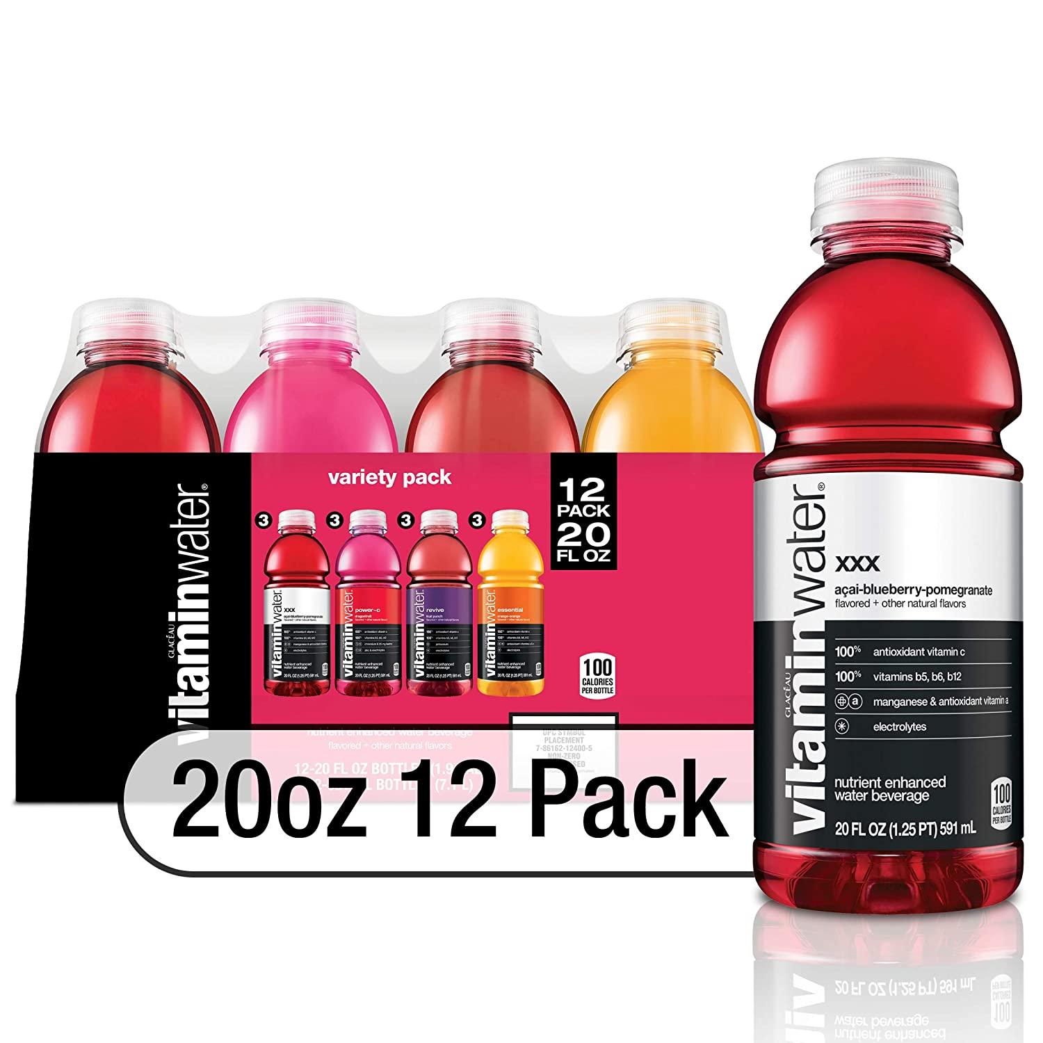 VitaminWater Variety Pack - 4 Flavors | Nutrient Enhanced Water with ...