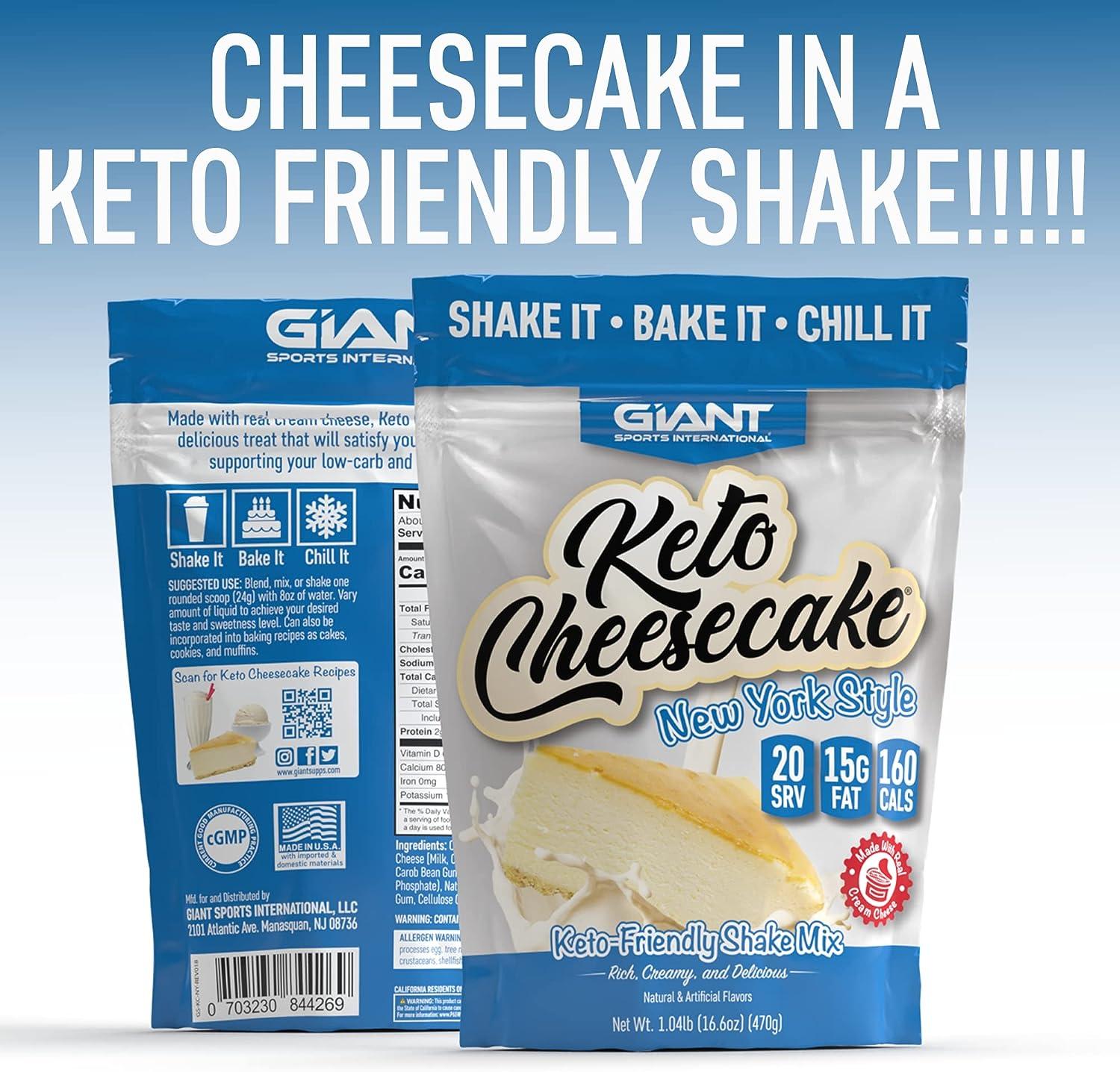 Giant Sports Keto Cheesecake Shake Mix - Delicious Low Carb Ketogenic ...