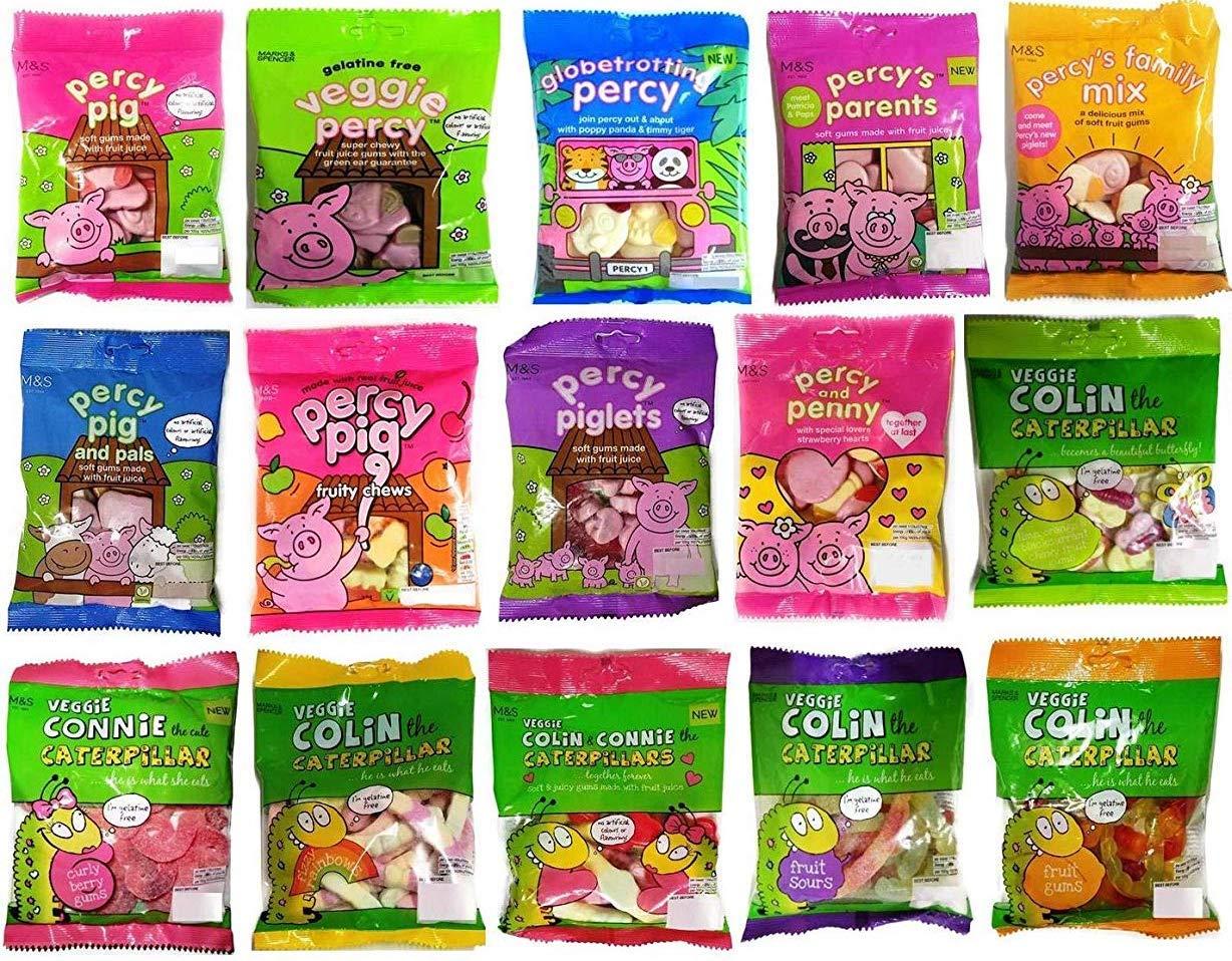 M&S Percy Pig and Friends Fruit Gummy Sweets (Vegetarian) - 4 x 150g/170g Bags Variety | Buy Now ...