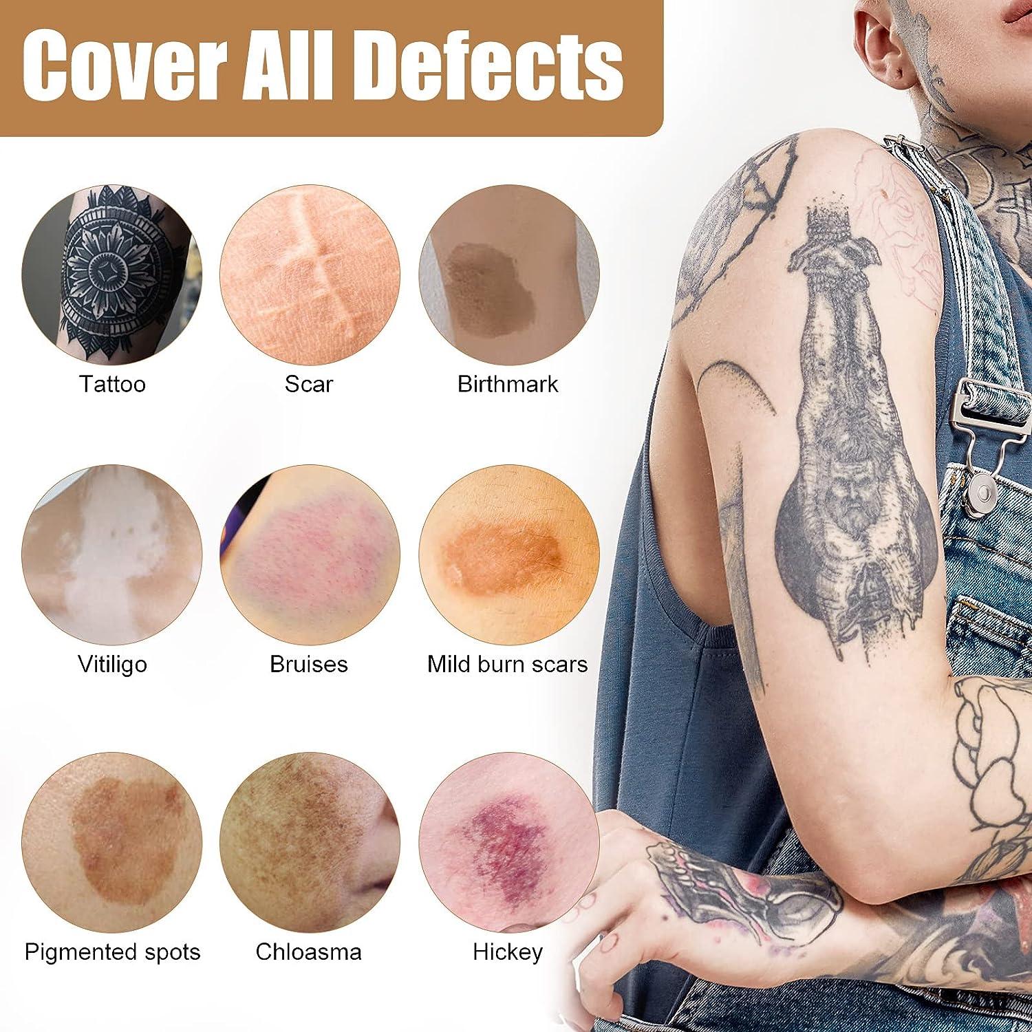 Waterproof Tattoo Cover Up Makeup - Professional Skin Concealer Set for ...