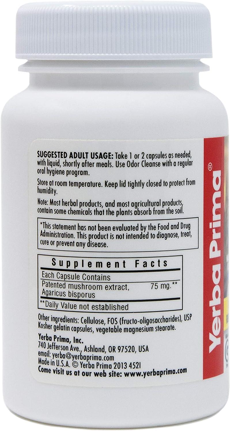 Yerba Prima Odor Cleanse Capsules - 50 Count | Buy Now with Express ...