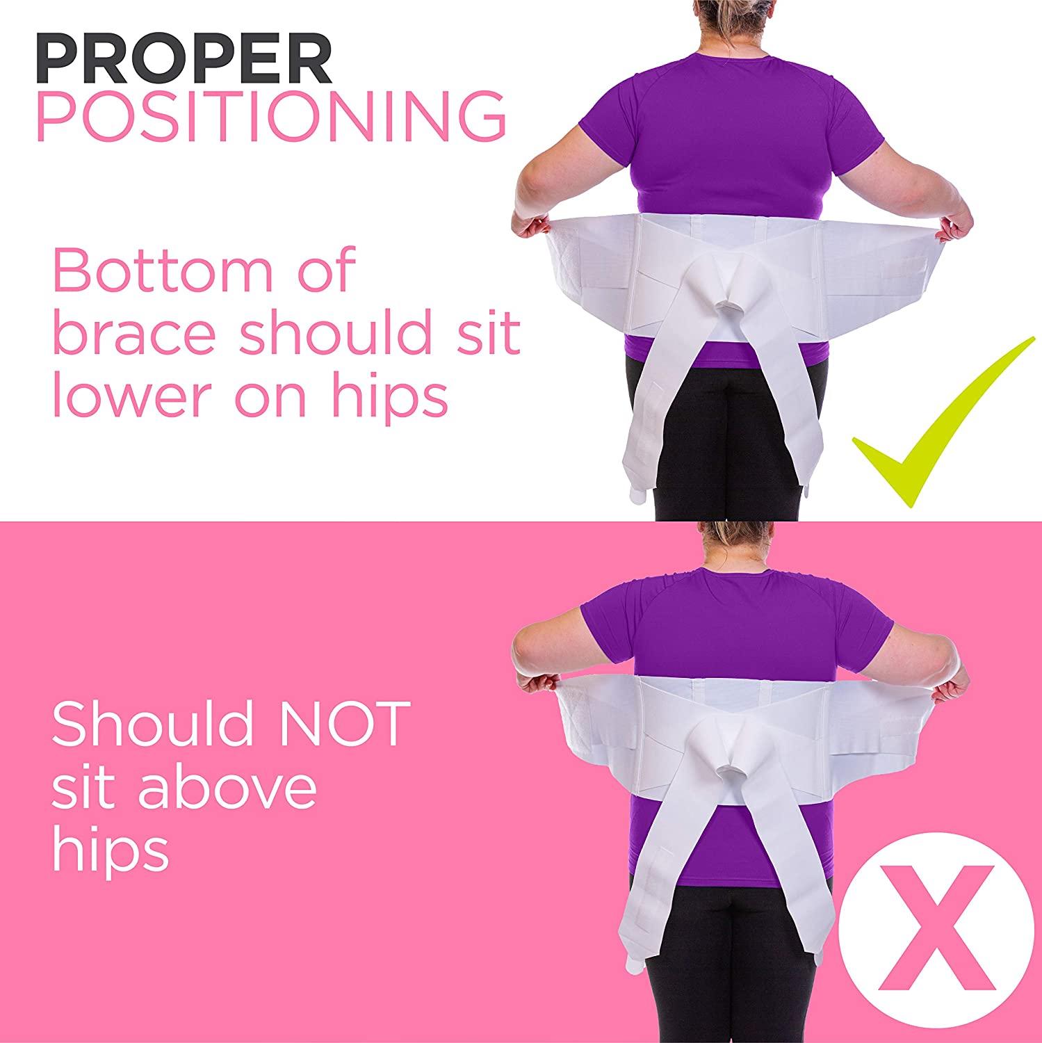 BraceAbility Women's Lower Back Pain Support Belt - Lightweight Lumbar ...