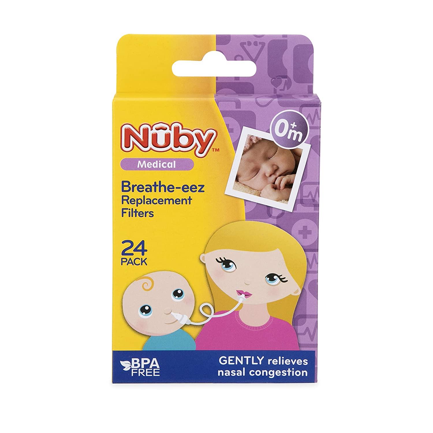 Nuby Breathe-Eez Replacement Filters - 24 Pack | Enhance Air Quality ...