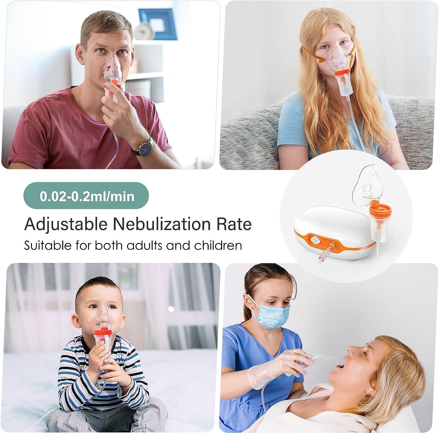 Patin Portable Nebulizer Machine with 3 Sizes Mask for Adults & Kids - Full Accessory Nebulizer ...