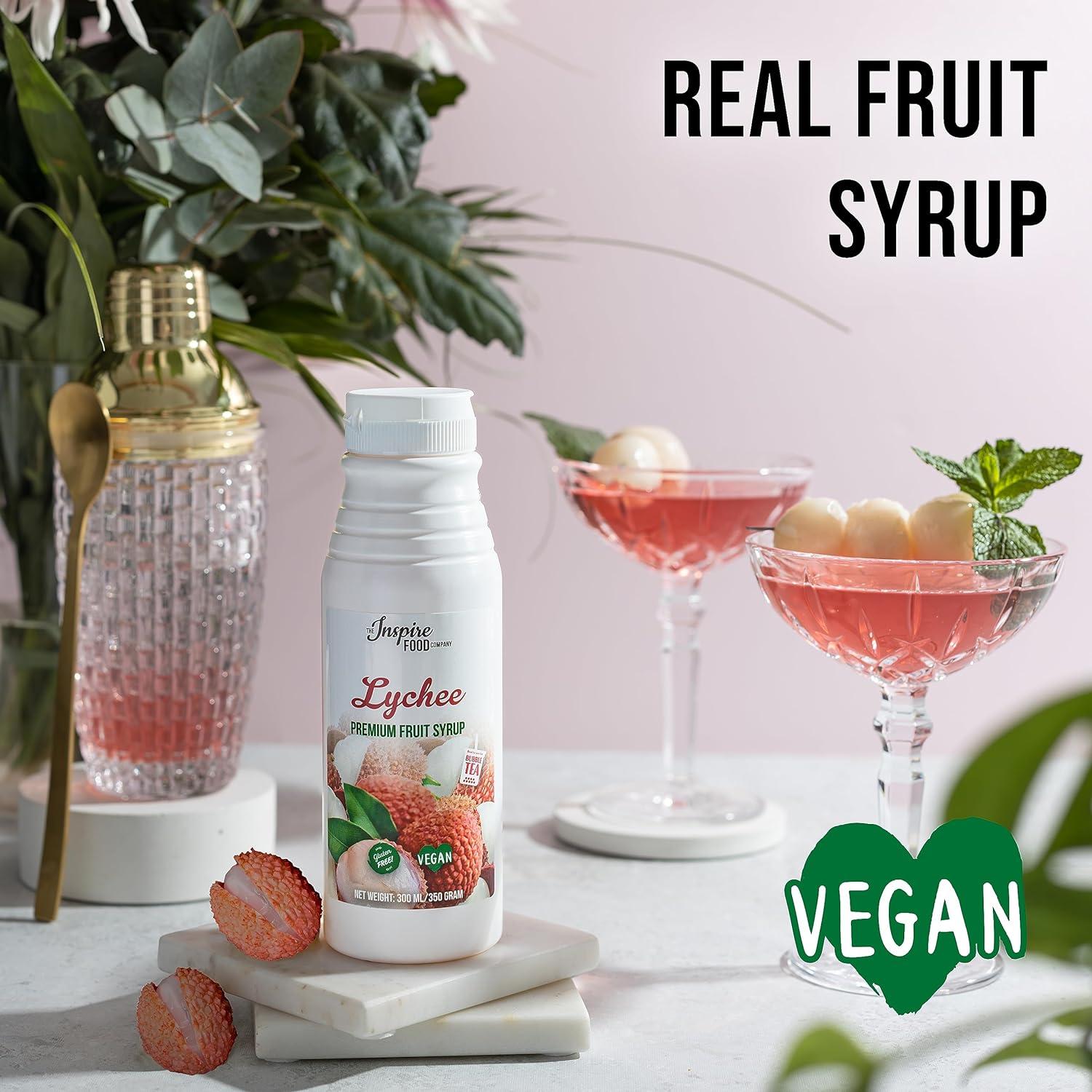 The Inspire Food Co. Lychee Fruit Syrup for Bubble Tea - 300ml | Vegan ...