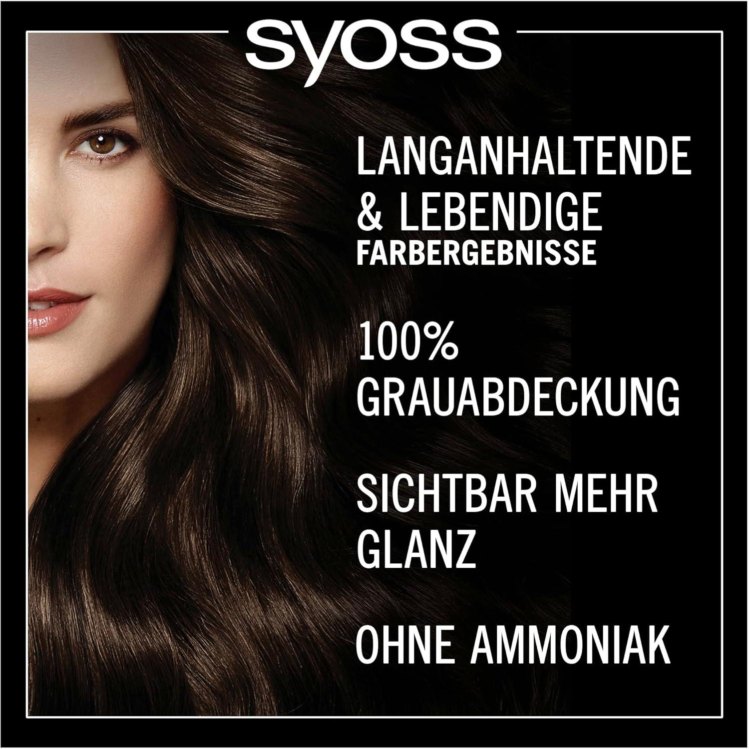 Syoss Oleo Intense 4-86 Chocolate Brown Hair Color - Ammonia-Free ...