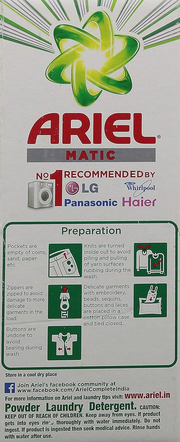 Ariel Matic Front Load Washing Detergent Powder 1kg - International ...