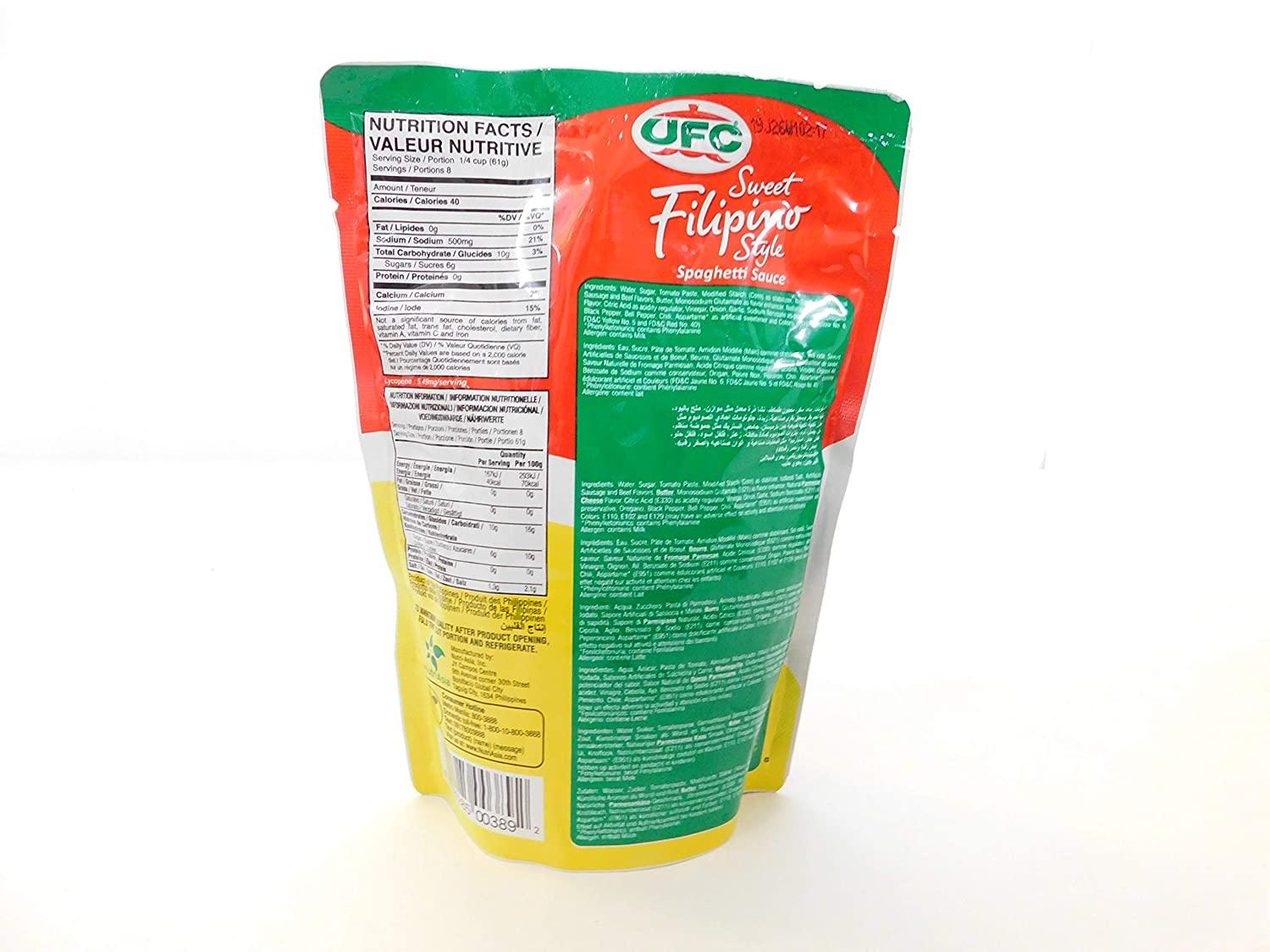 UFC Sweet Filipino Style Spaghetti Sauce 500g Pouch - Pack of 2 | Buy ...