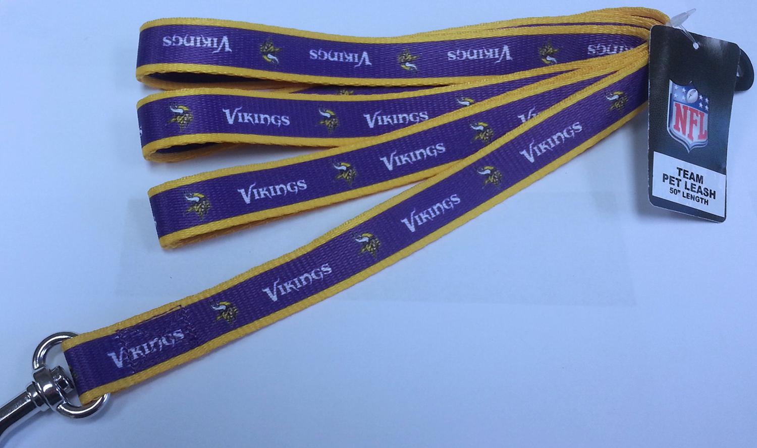 Minnesota Vikings NFL Licensed Dog Leash - Officially Licensed Pet Gear ...