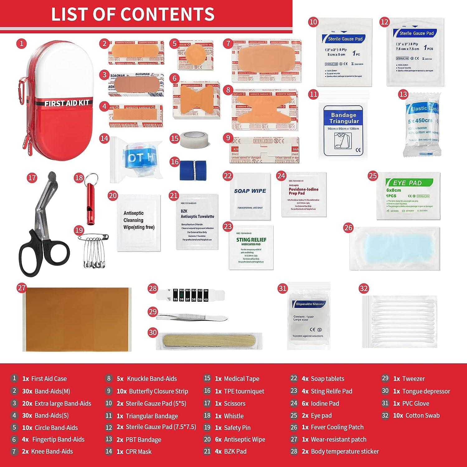 101-Piece All Purpose First Aid Kit Gift | Waterproof Eva Case | Ideal for Workplace, Home ...