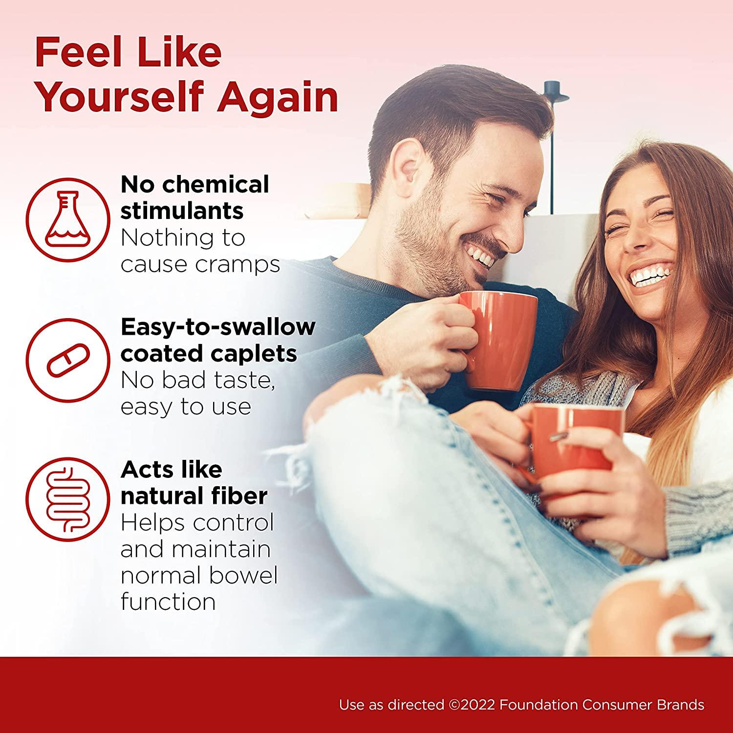 FiberCon Fiber Therapy Coated Caplets - Bowel Irregularity Relief - 140 ...