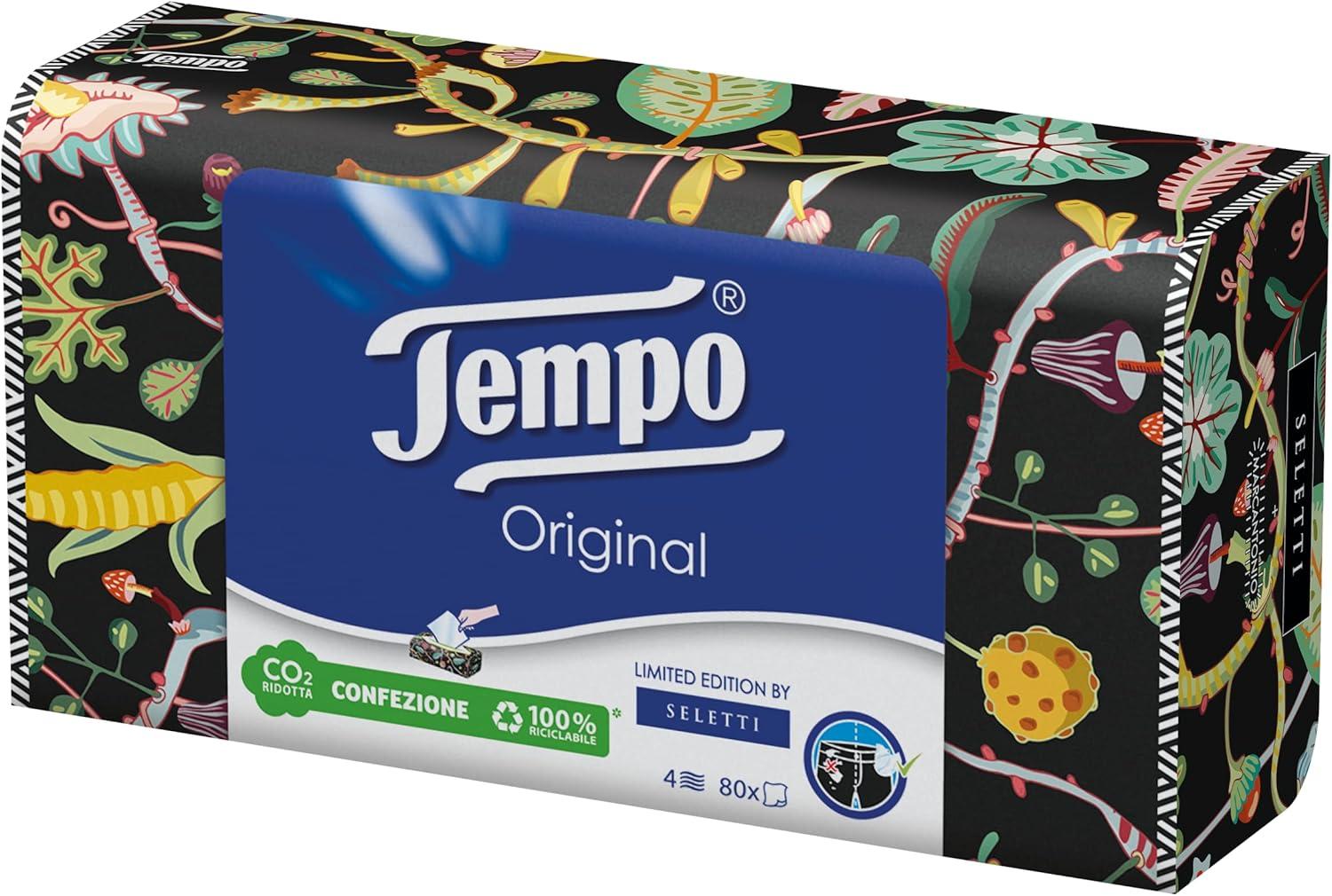Tempo Tissues Box - 4-Ply - 12 Packs (80 Tissues Each) - Unique ...
