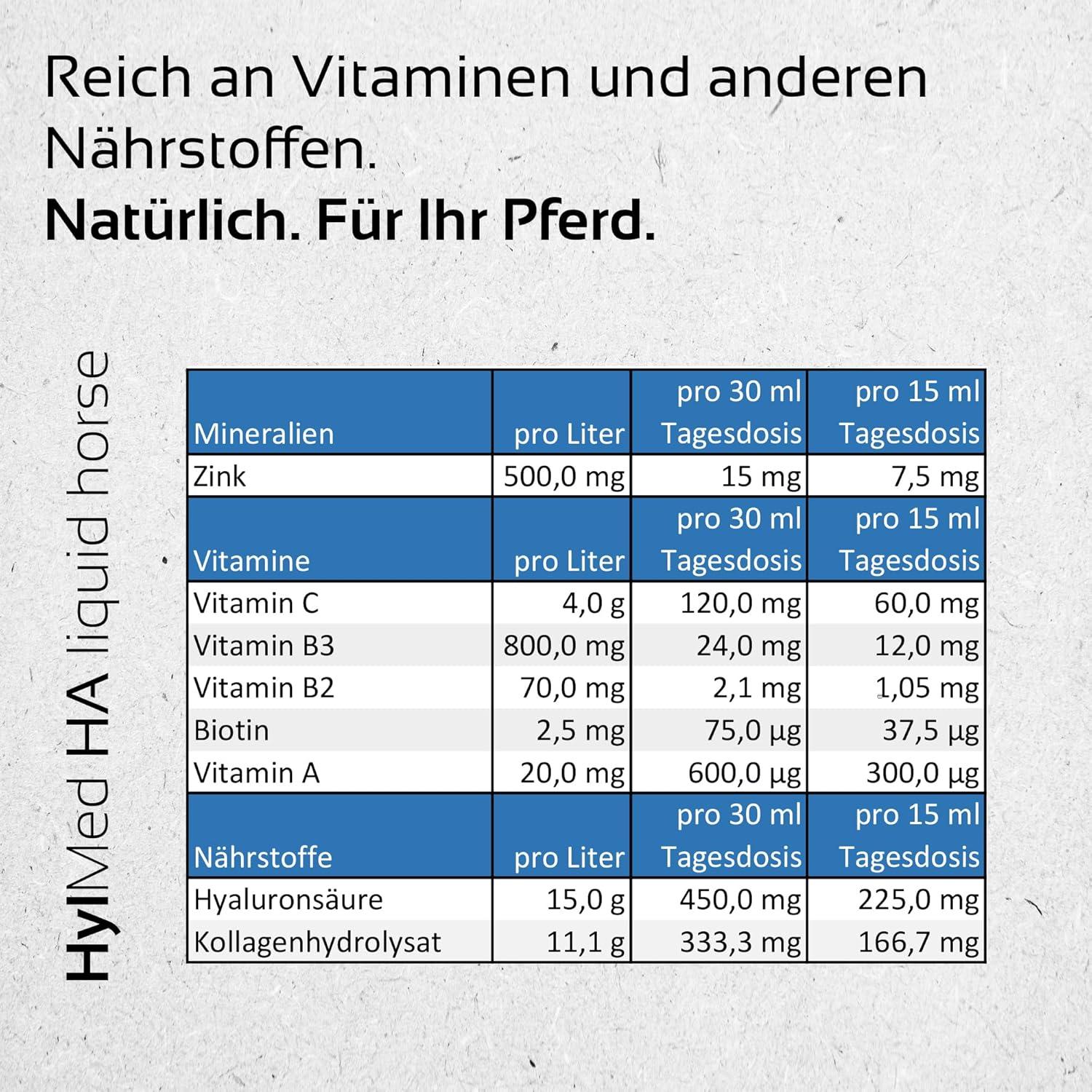 Hylmed Ha Liquid Horse 2x500ml - High-Dose Hyaluronic Acid & Collagen ...
