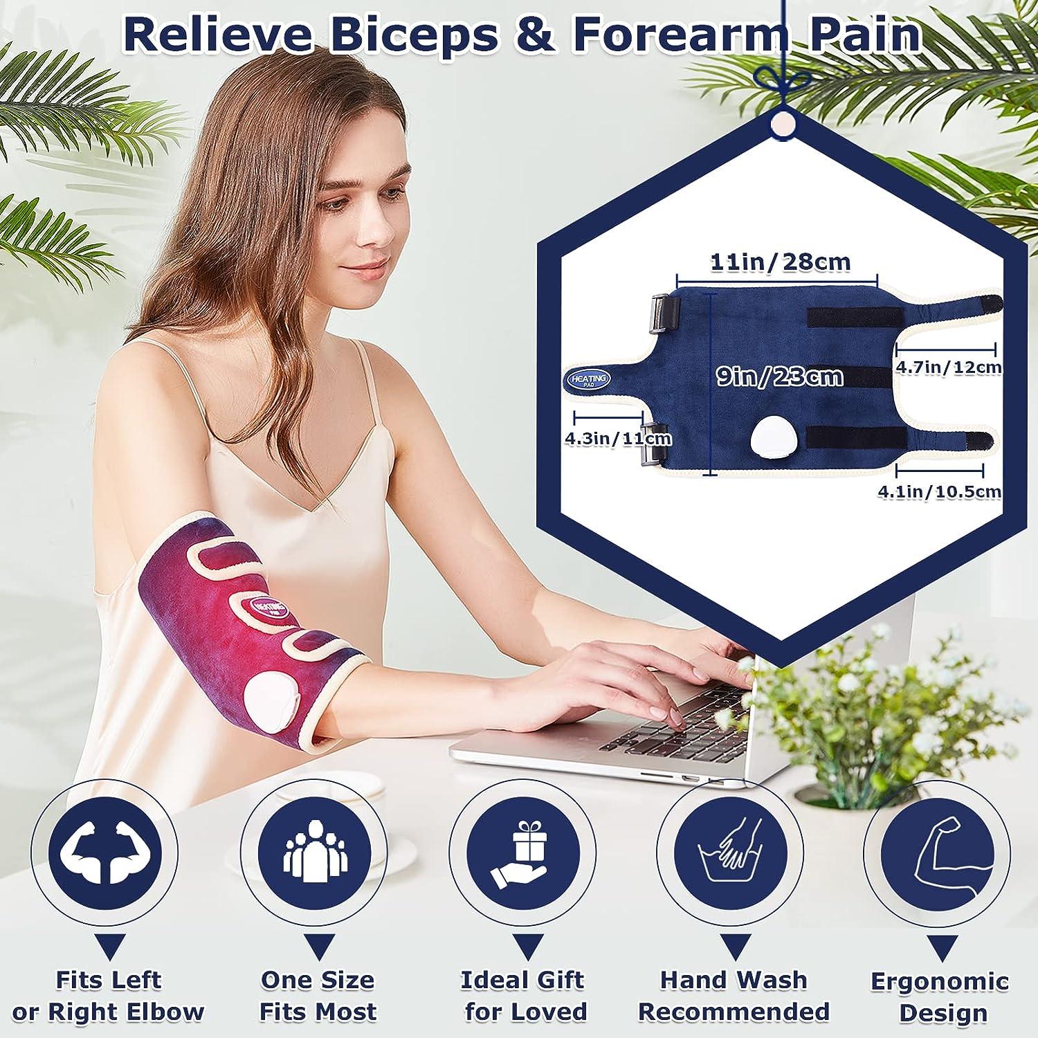 CAMECO Heated Elbow Wrap for Pain Relief | Electric Heating Pad for ...