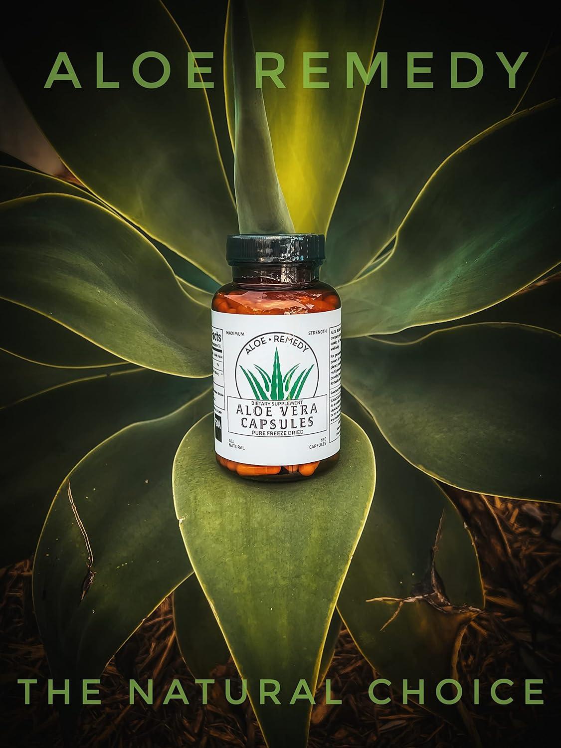 Maximum Strength Aloe Remedy Freeze-Dried Aloe Vera Capsules for IC ...