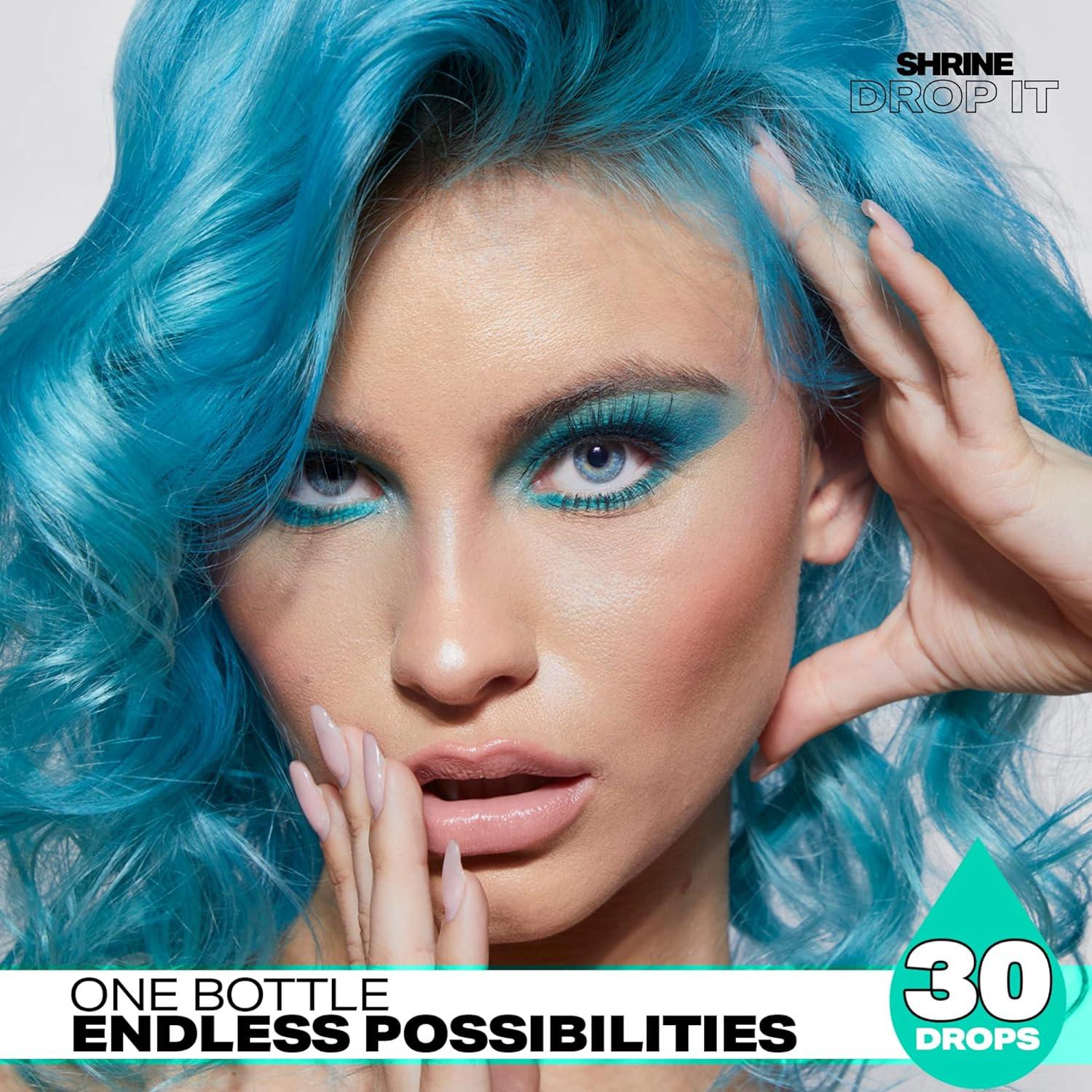 SHRINE Drop It Semi-Permanent Hair Dye Drops Aqua 20ml aqua 20 ml (Pack ...
