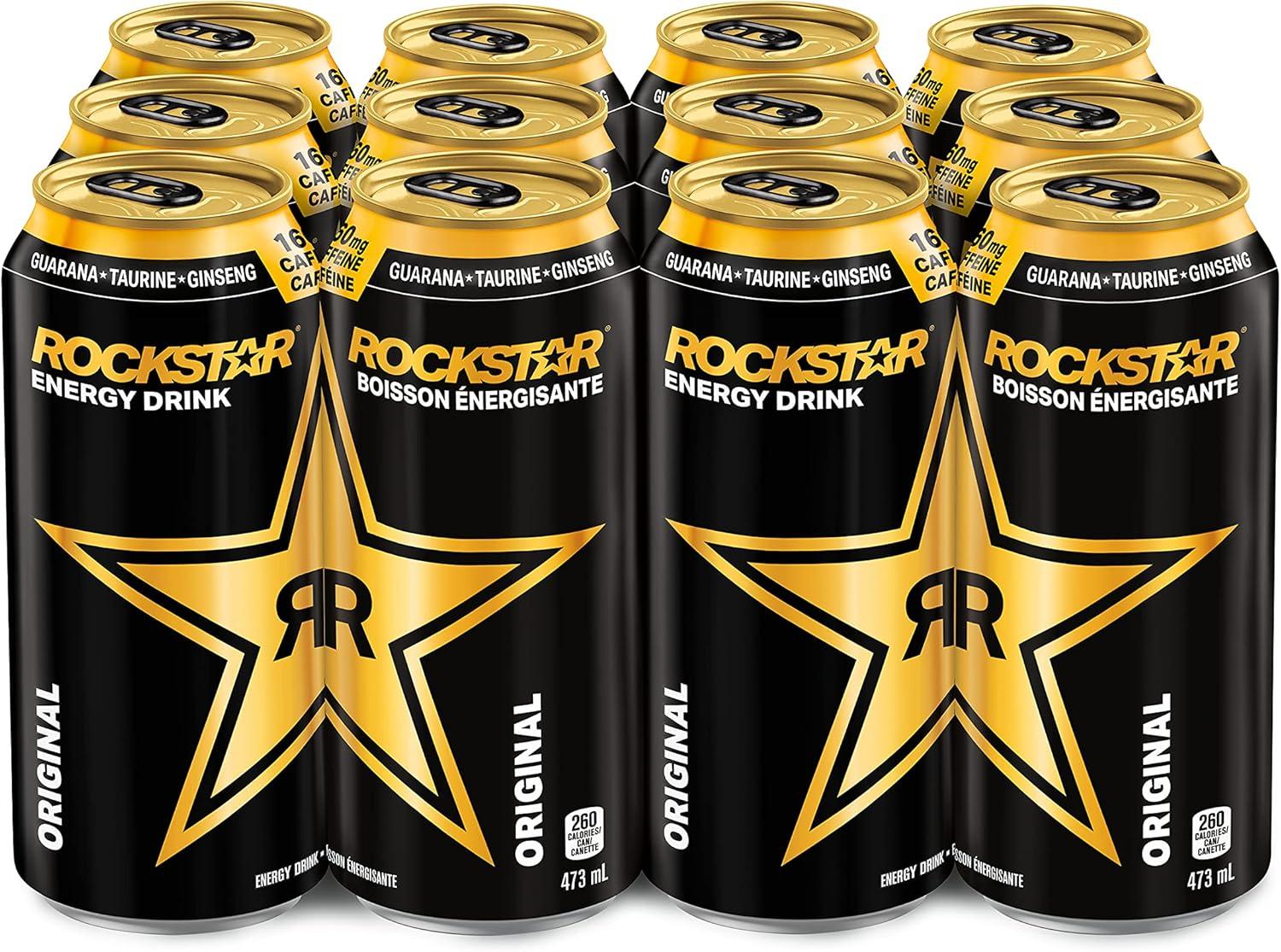 Rockstar Energy Drink Punched 473 mL Cans 12 Pack & Energy Drink 473 mL ...