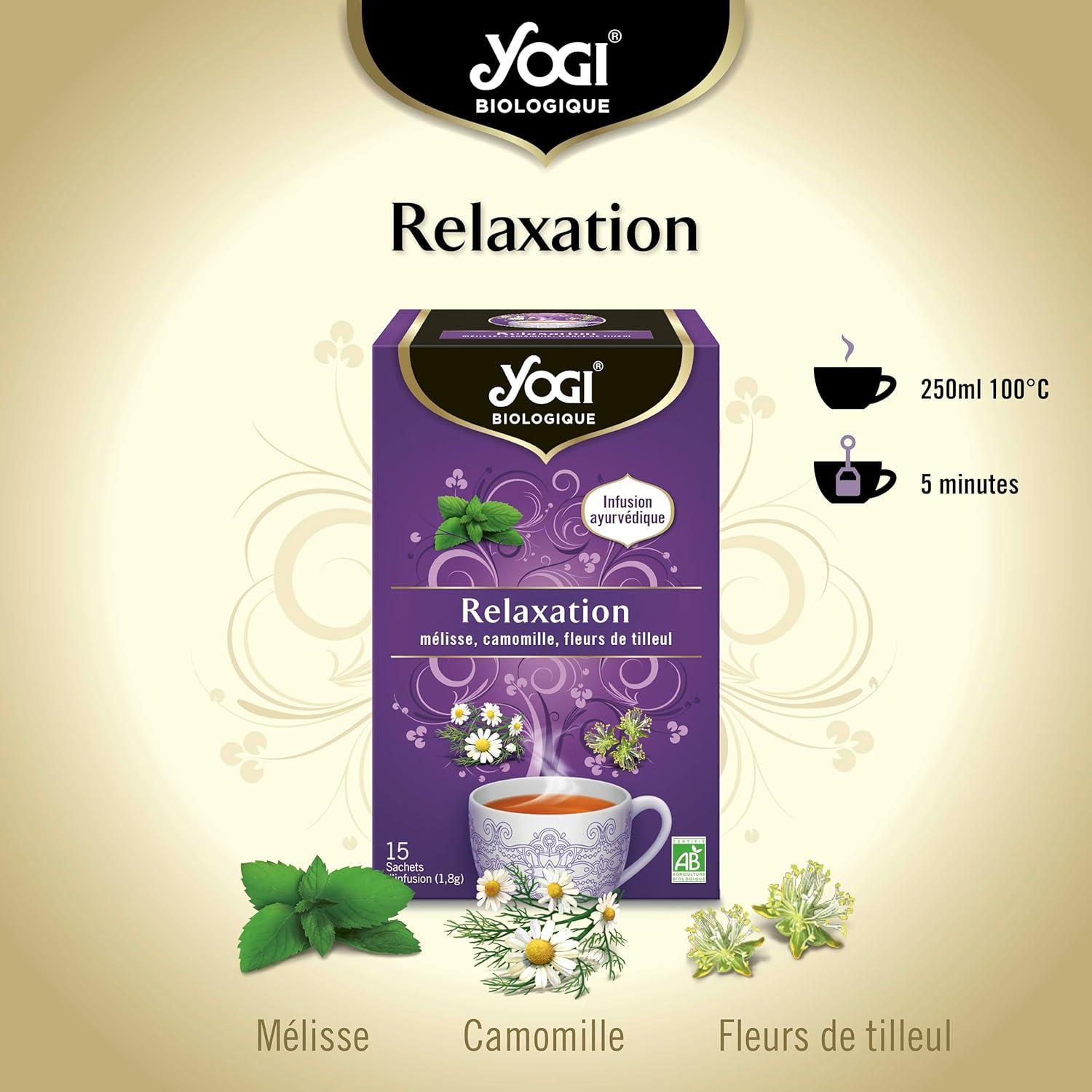Yogi Organic Relaxation 100% Organic Lemon Balm Chamomile and Linden ...
