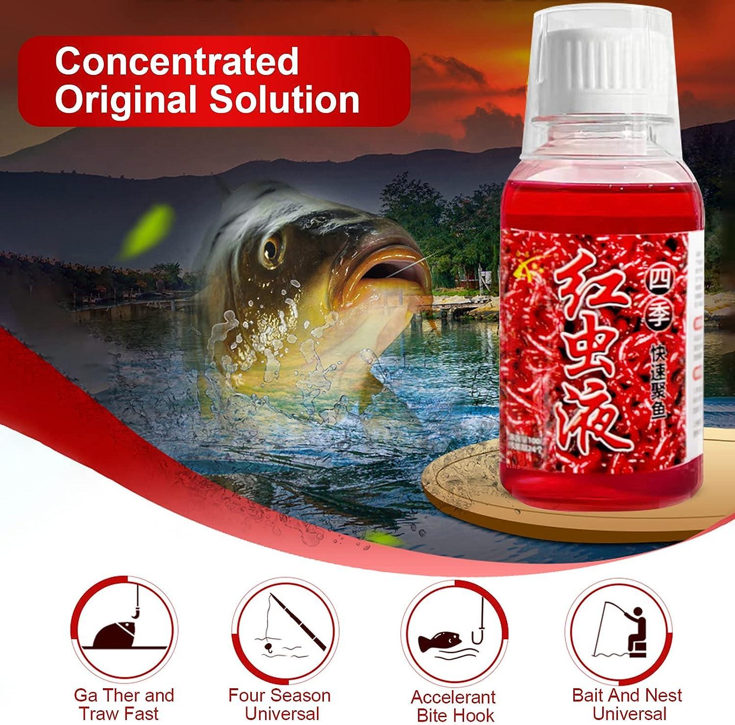 Red Worm Scent 100ml Liquid Fish Attractant for Baits - 2PCS | Fishing ...