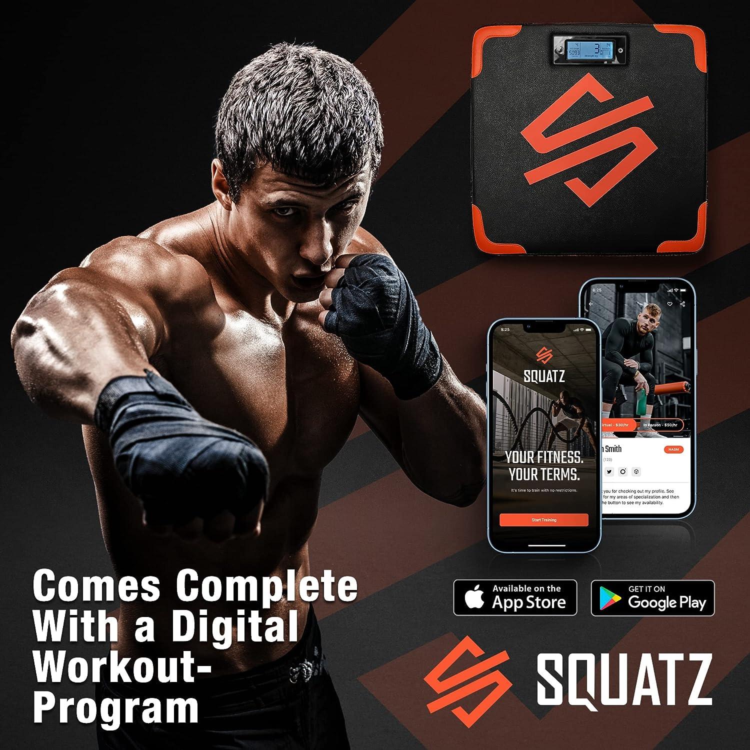 SQUATZ Portable Boxing Mat with Digital Counter - Ideal for Strength ...