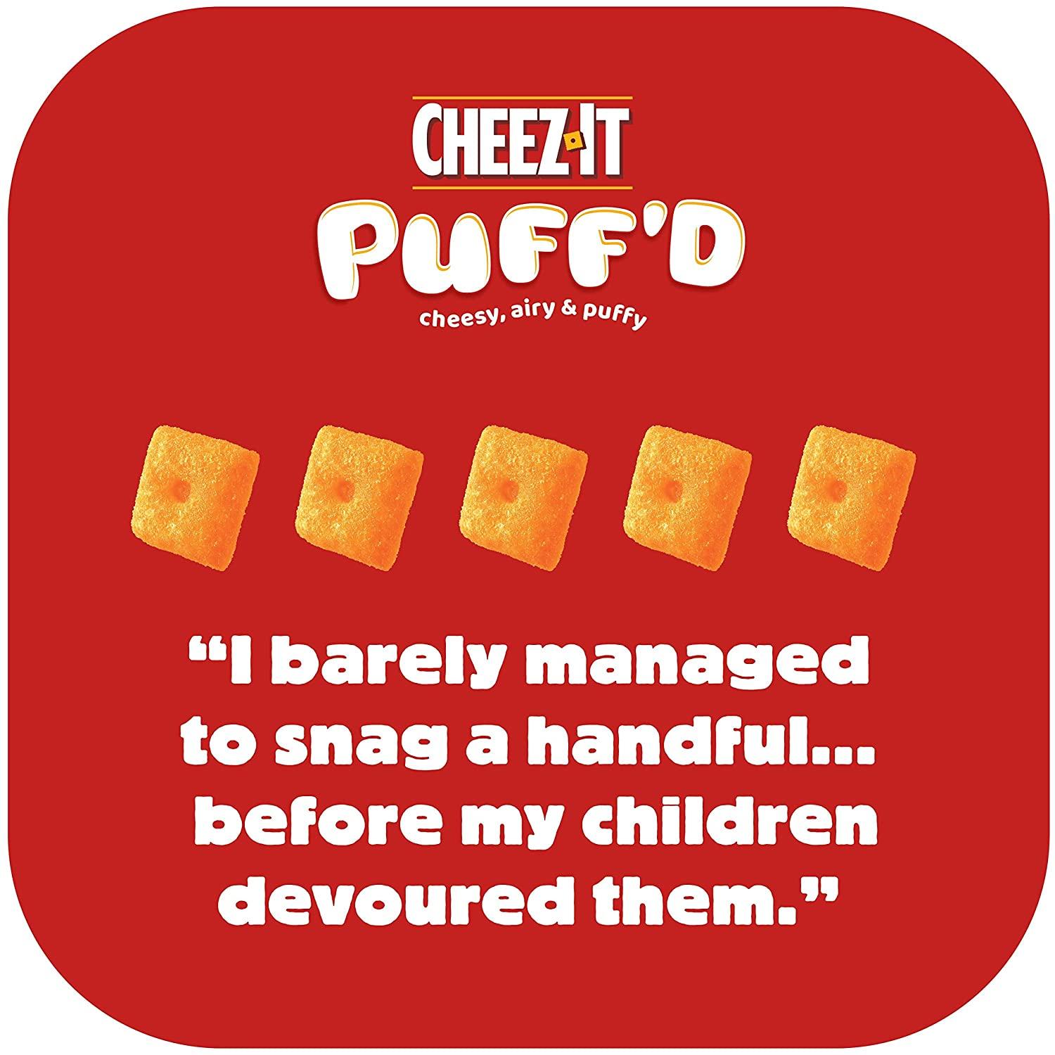 Cheez-It Puff'd Double Cheese Baked Snacks - 18oz Case (6 Pouches ...