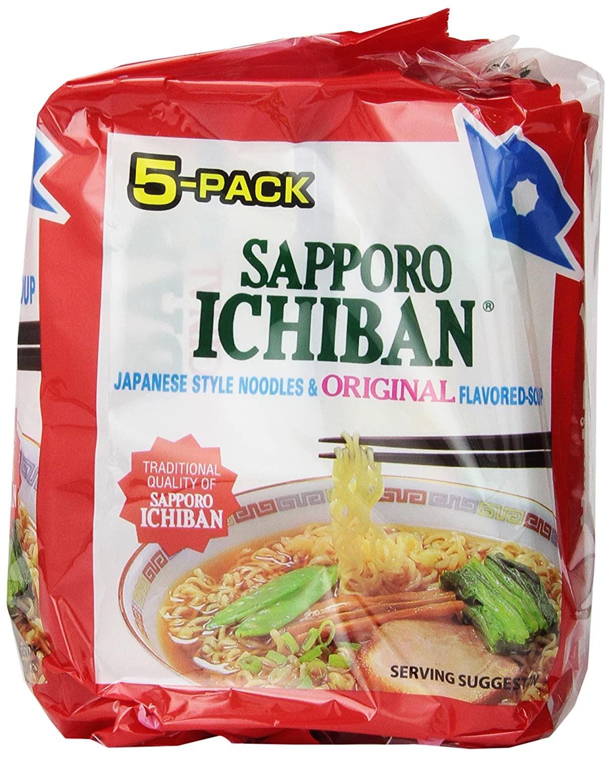 SAPPORO ICHIBAN Ramen Noodles | Original Soy Sauce Flavor | No.1 Japanese Instant Noodles | 3.5 ...