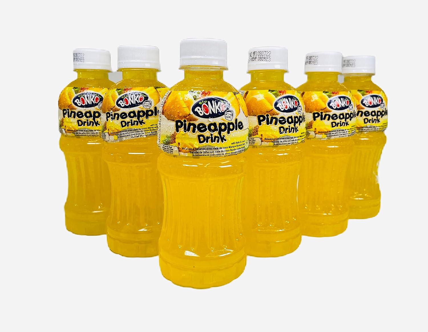 Bonko Pineapple Drink with NATA de Coco 320ml (6 Bottles) - Refreshing ...