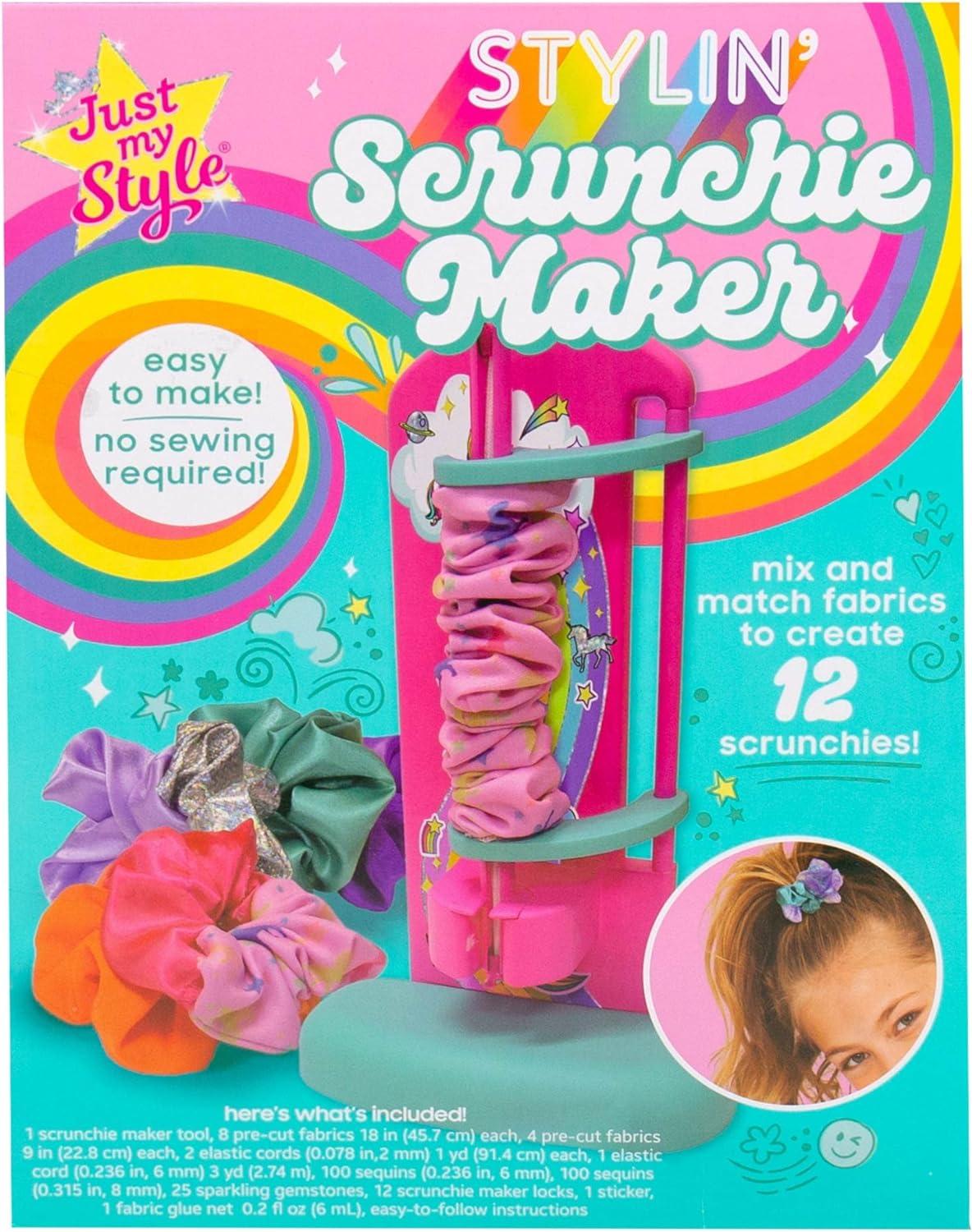DIY Scrunchie Maker Kit with Gemstones - Design Colorful Satin Hair ...