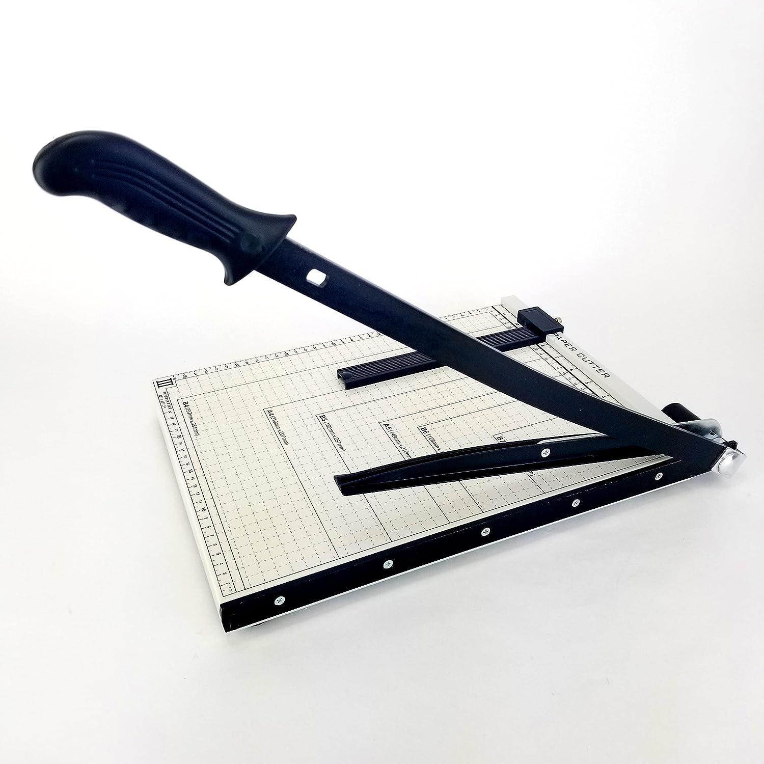 A4 Guillotine Paper Cutter with Metal Base (12" x 10" inch top) Paper ...