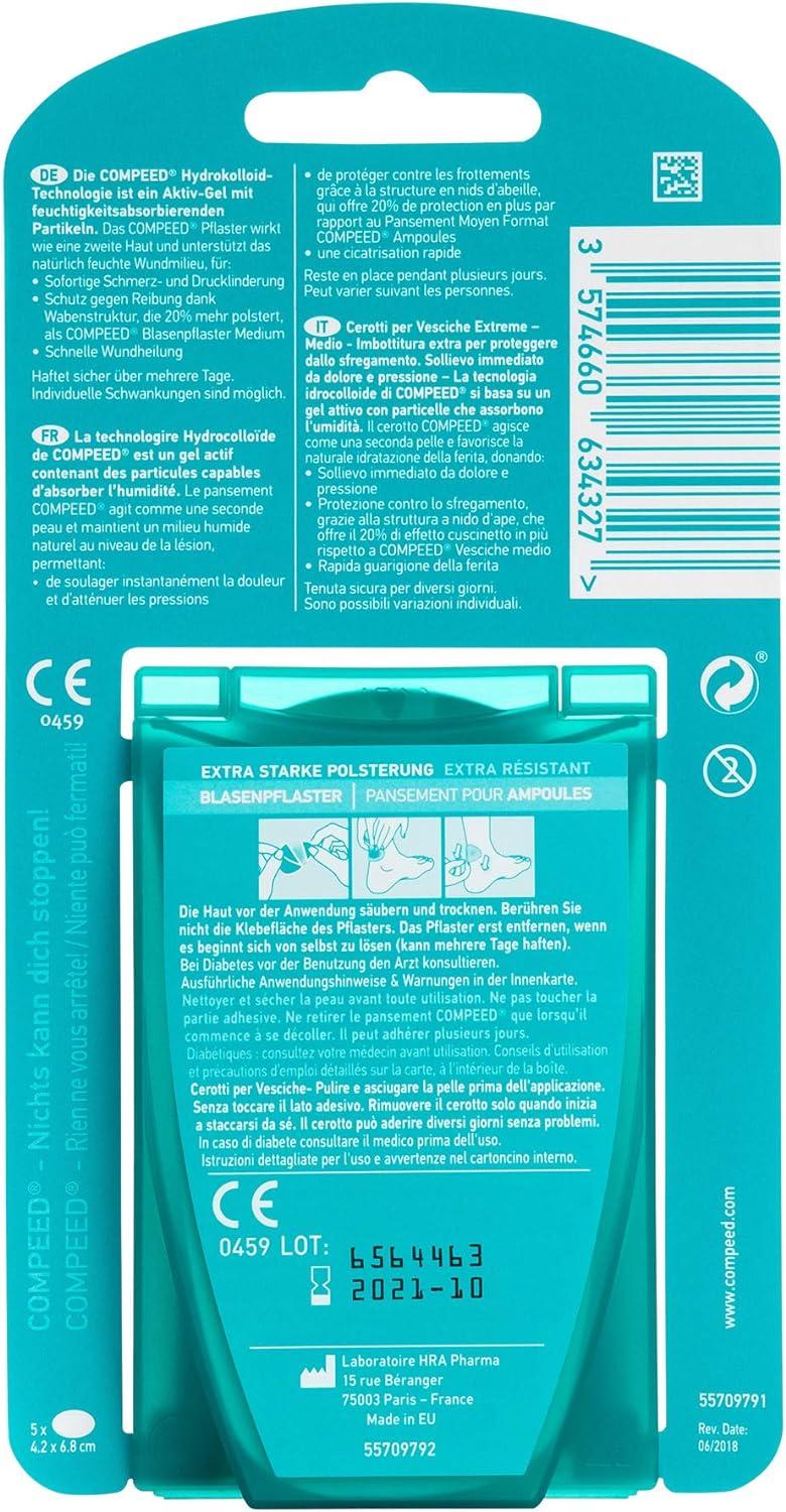 Compeed Bladder Plaster - Extreme Hydrocolloid Patch for Blister ...