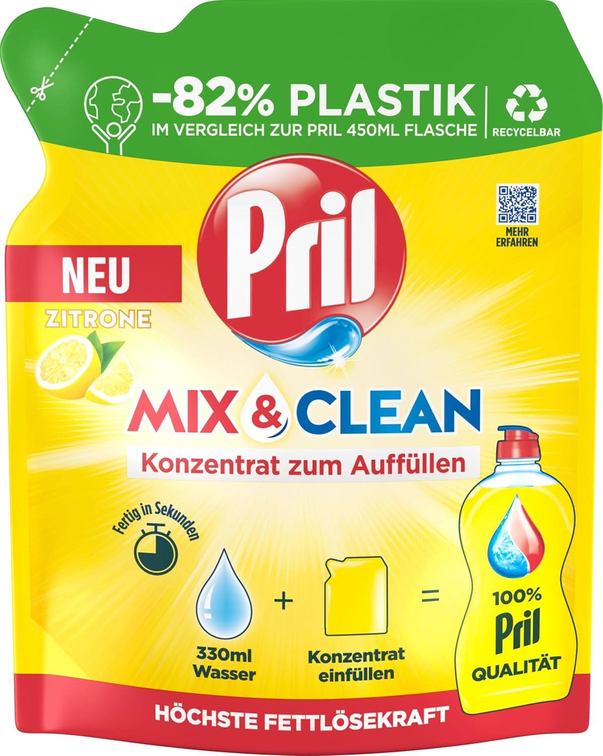 Pril Mix & Clean Citrus Concentrate Dishwashing Detergent (12x120ml ...