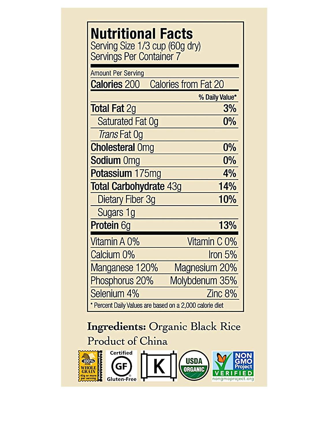 Lotus Foods Organic Forbidden Rice - 11 lb (1 Pack) | Gourmet Black ...