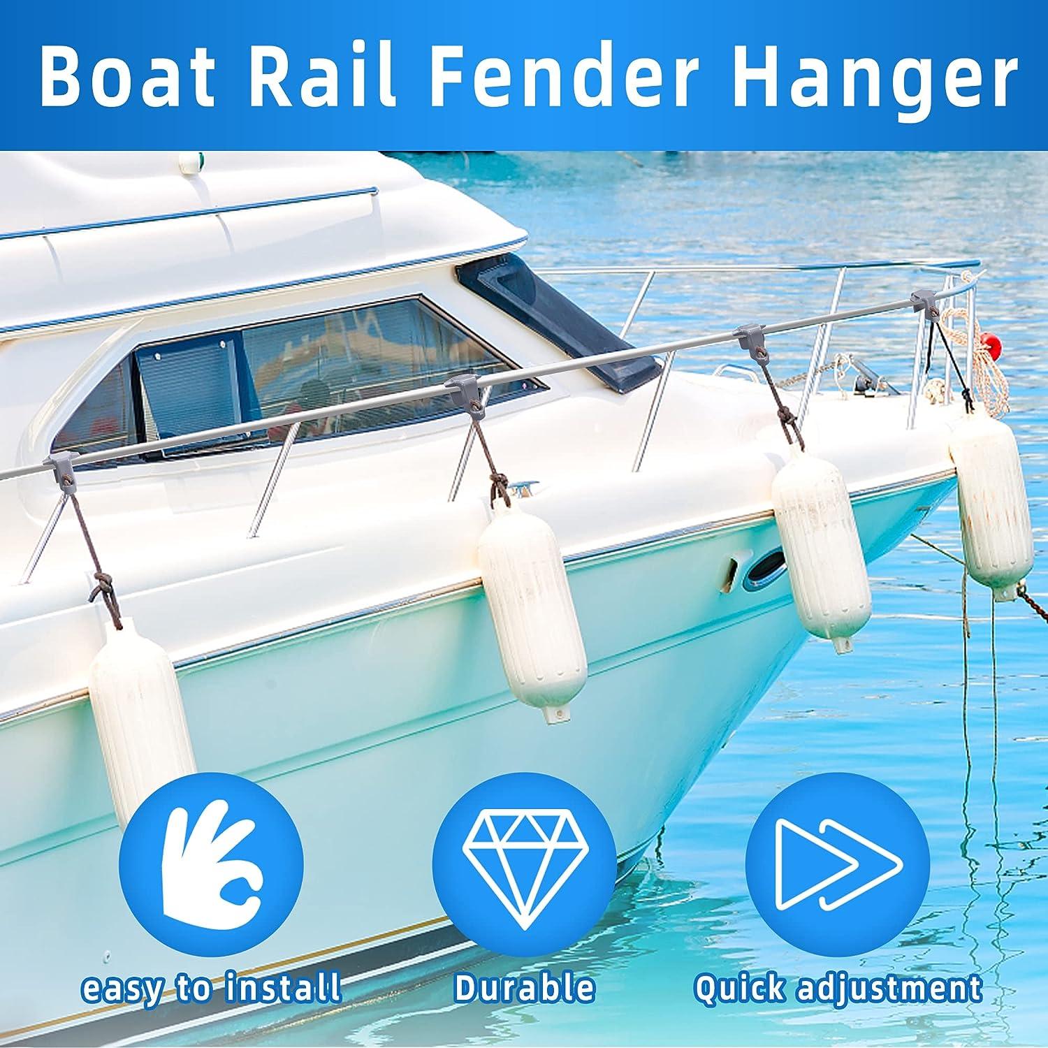 Watayo 4 PCS Pontoon Boat Fender Clips -Boat Bumper Clips Adjusters ...