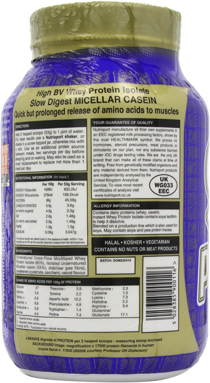 Nutrisport 90+ Protein 908g Strawberry - Premium Whey Protein Powder ...