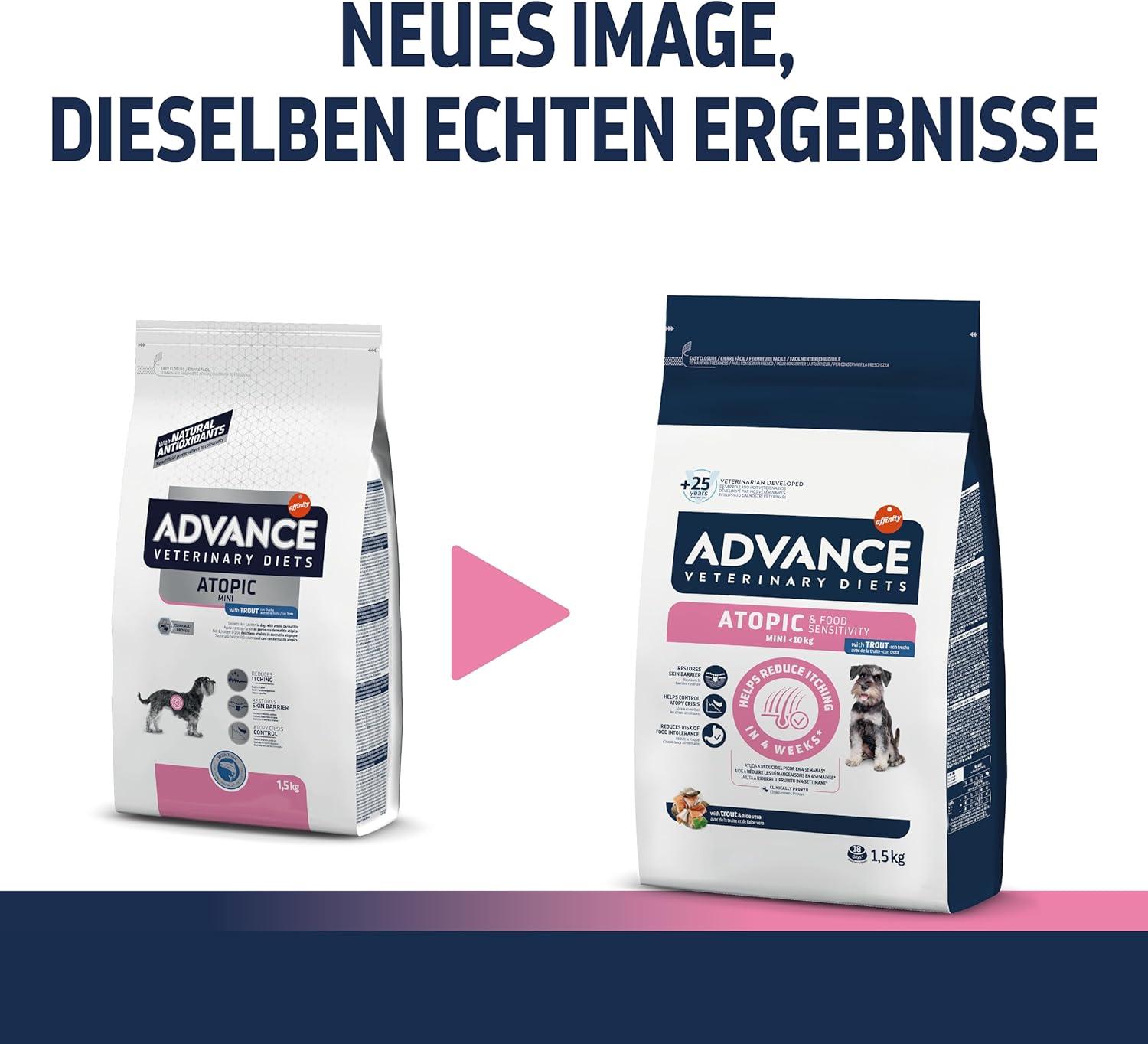 Advance Veterinary Diets Atopic Mini - Dry Dog Food for Dogs with ...