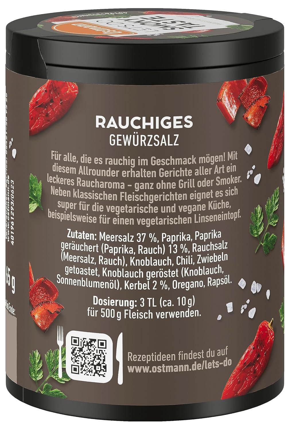 Ostmann Smoky Spice Salt - Ideal for Grilling Meat & Veggies | 65g in ...