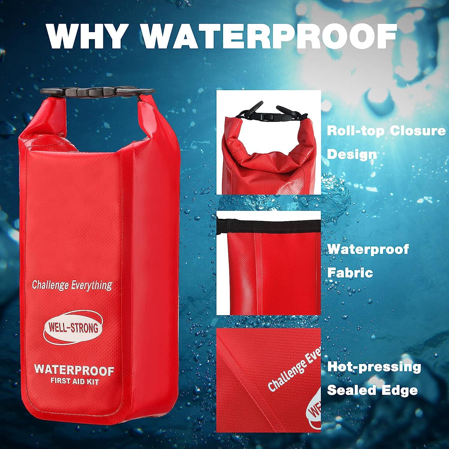 WELL-STRONG Waterproof First Aid Kit Roll Top - Boat Emergency Kit for ...