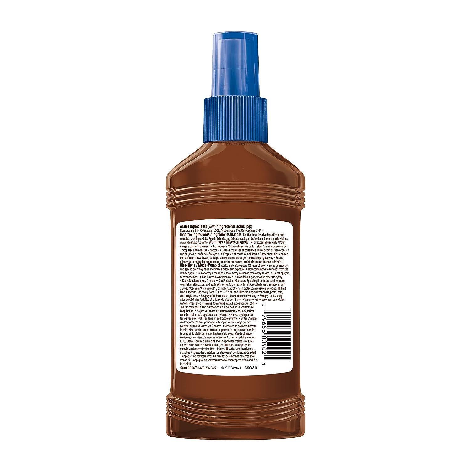 Banana Boat Deep Tanning Oil Pump Sunscreen Spray SPF 15 - Reef ...