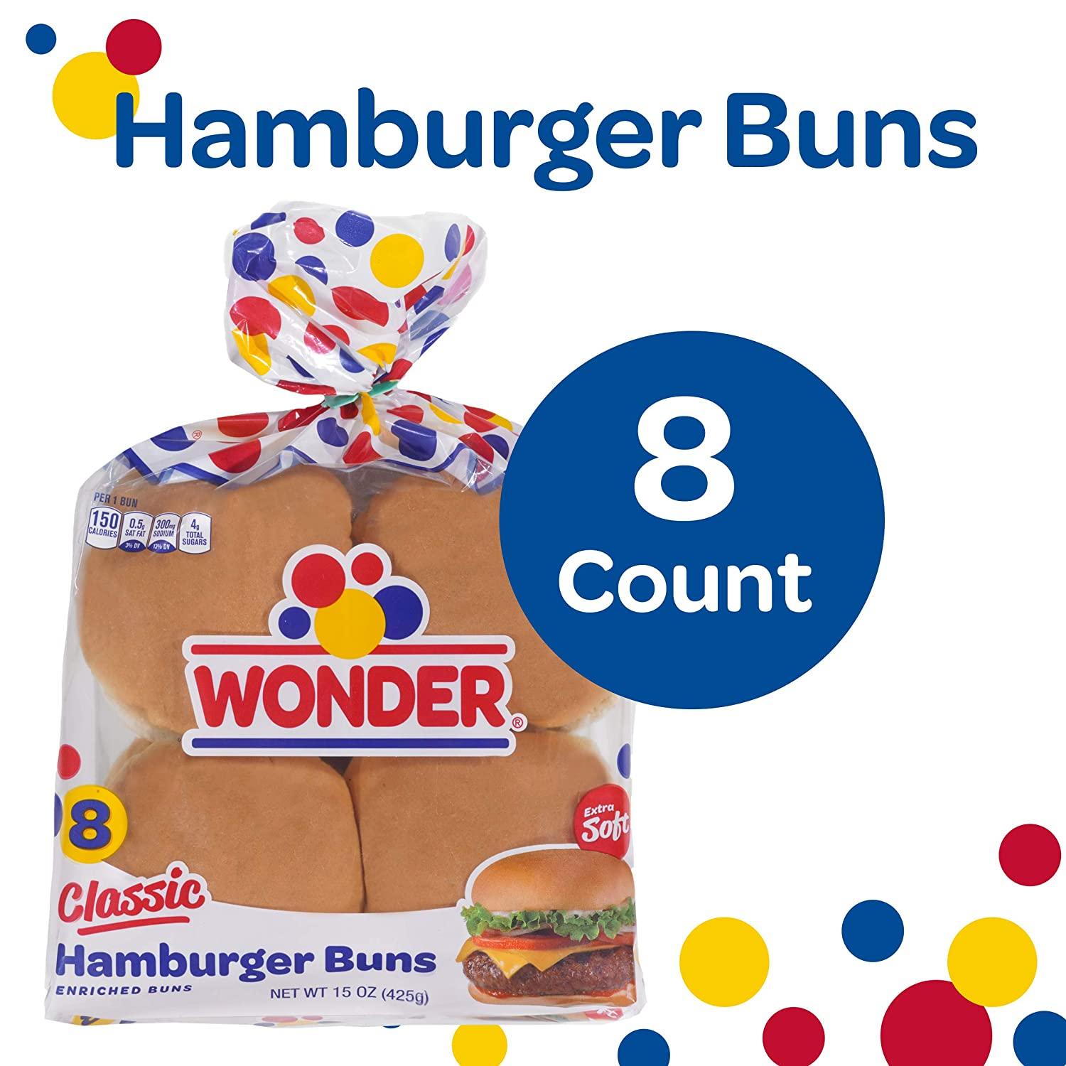 Wonder Bread Classic Hamburger Buns - 15 oz - Soft and Delicious | Buy ...