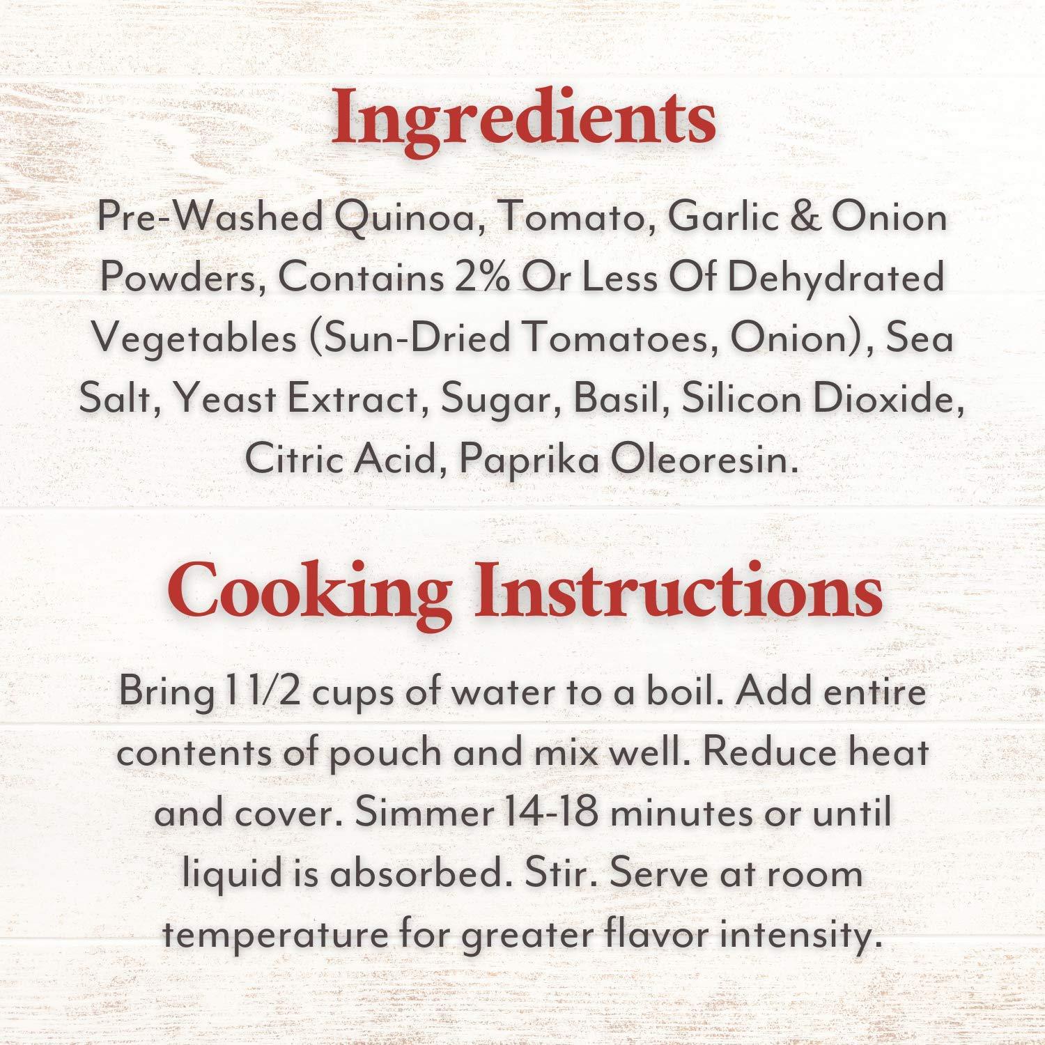 Roland Foods Sun-Dried Tomato Seasoned Quinoa - Gluten Free, Imported ...