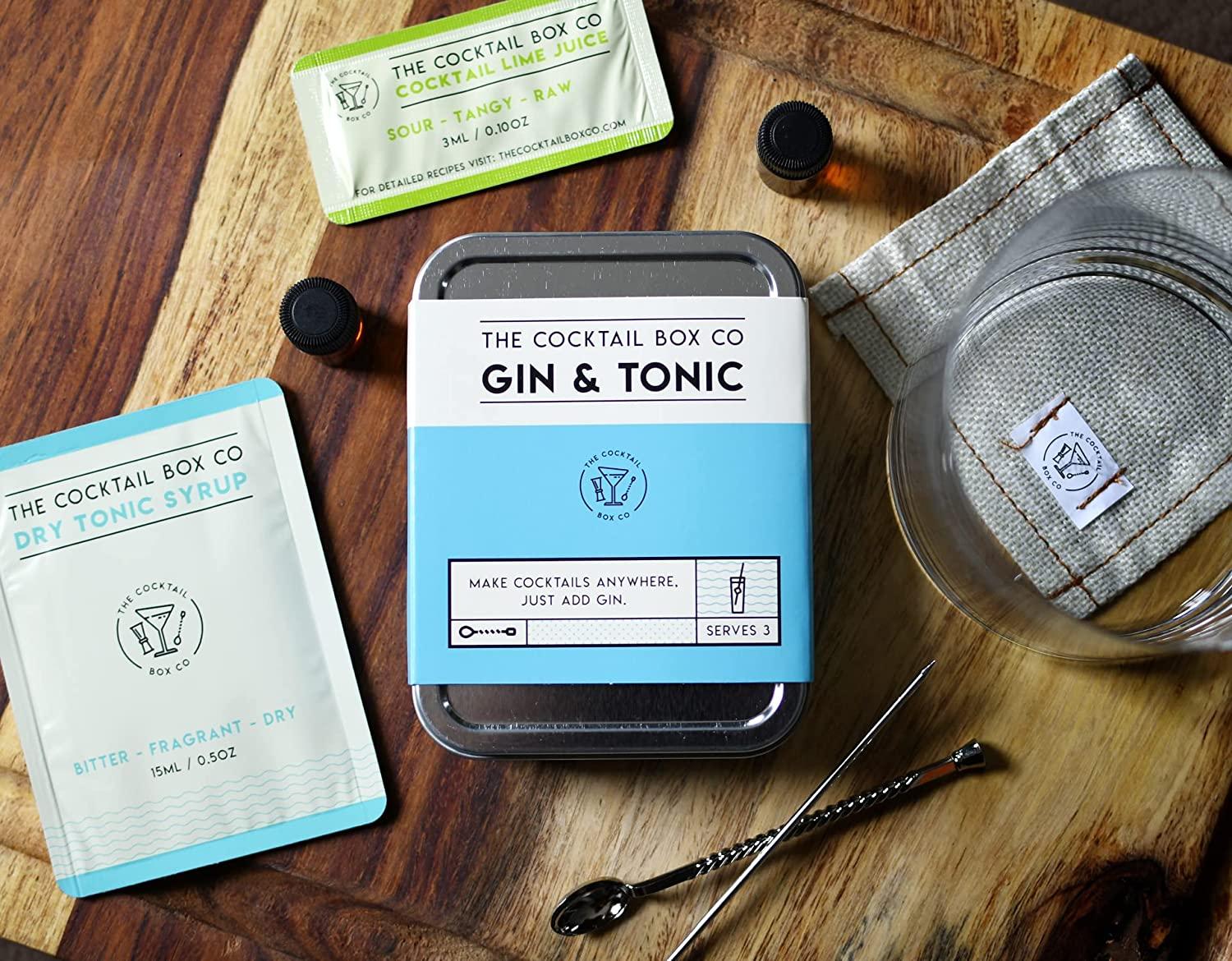 Cocktail Making Kit Gift Set: Moscow Mule, Gin and Tonic, Champagne ...