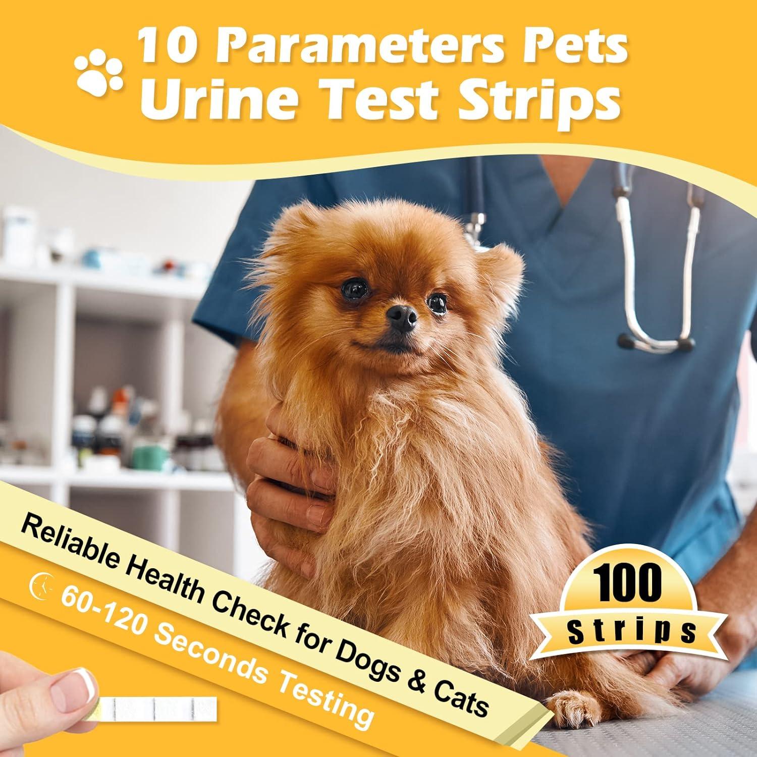 Easy Home Vet Pet Urine Test Strips 10 Parameters Animal Urinalysis ...