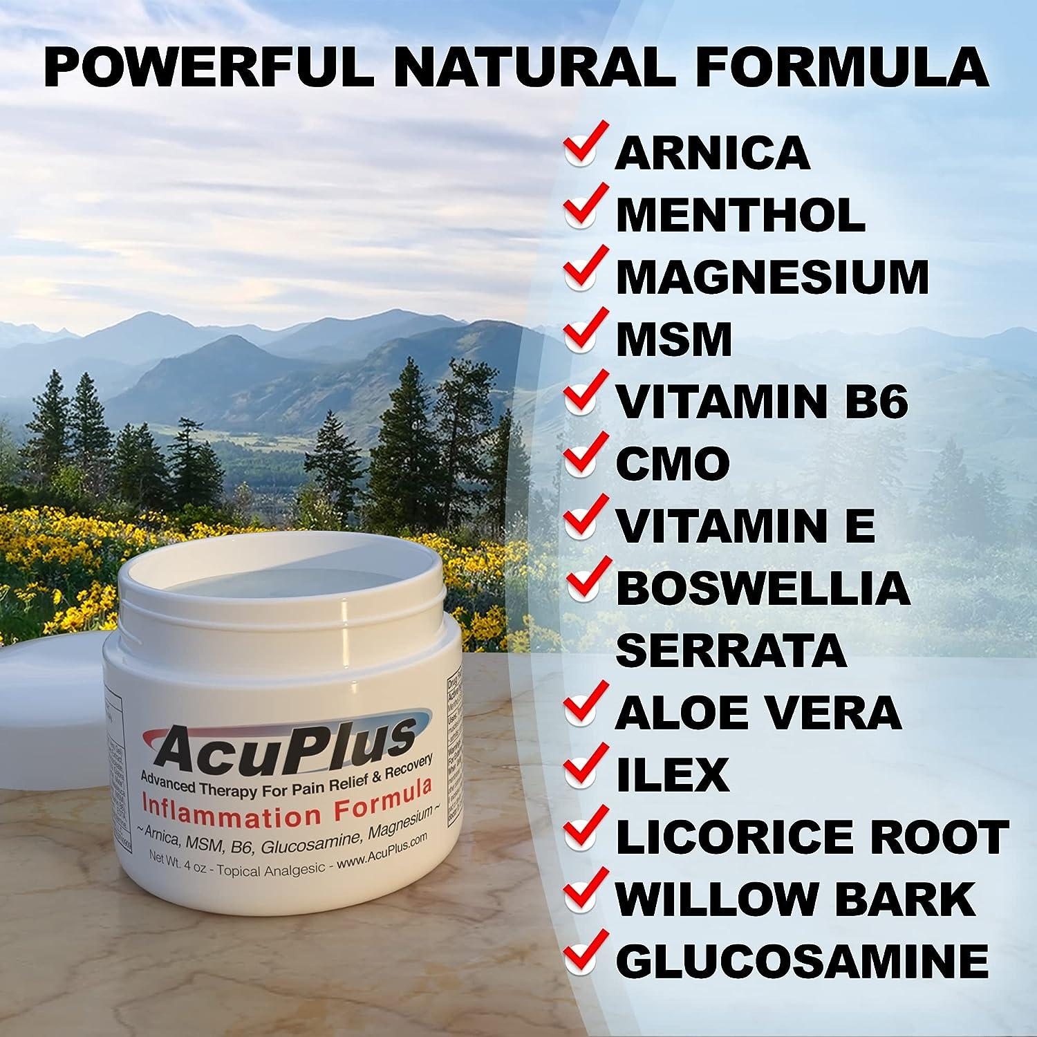 AcuPlus Pain Relief Cream - Fast Acting & Long Lasting Topical Relief ...