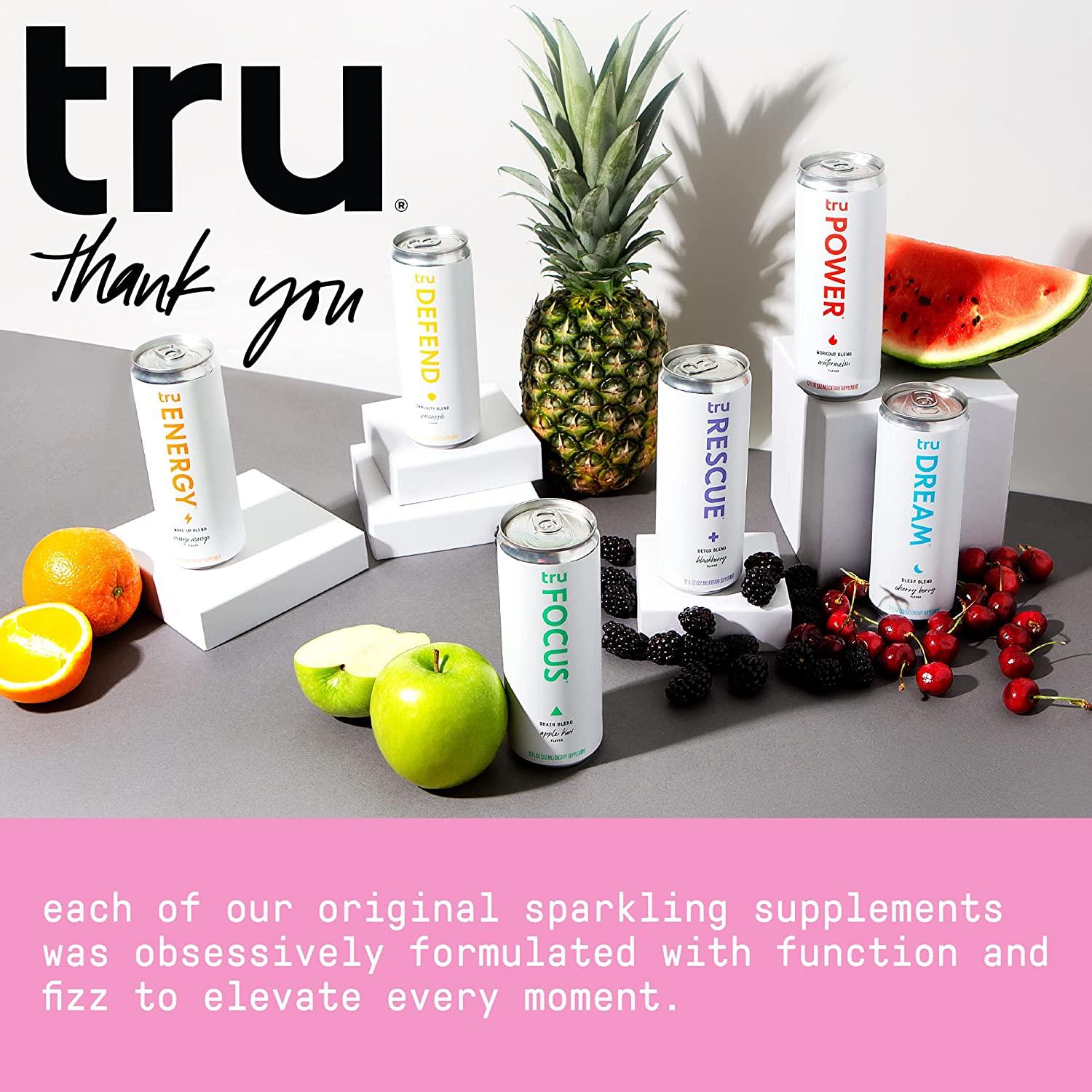 Tru Beauty Sparkling Water (12-Pack) Liquid Collagen Peptides with ...
