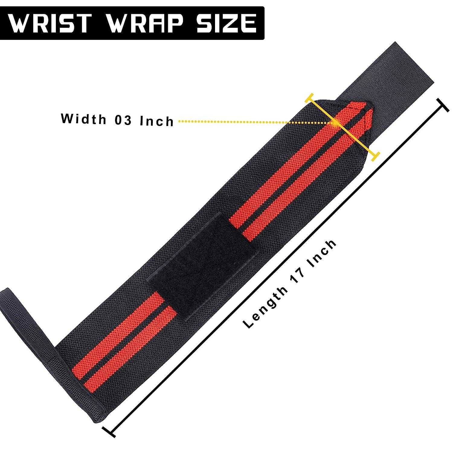 Professional 17 Weightlifting Wrist Wraps with Thumb Loops - Adjustable ...